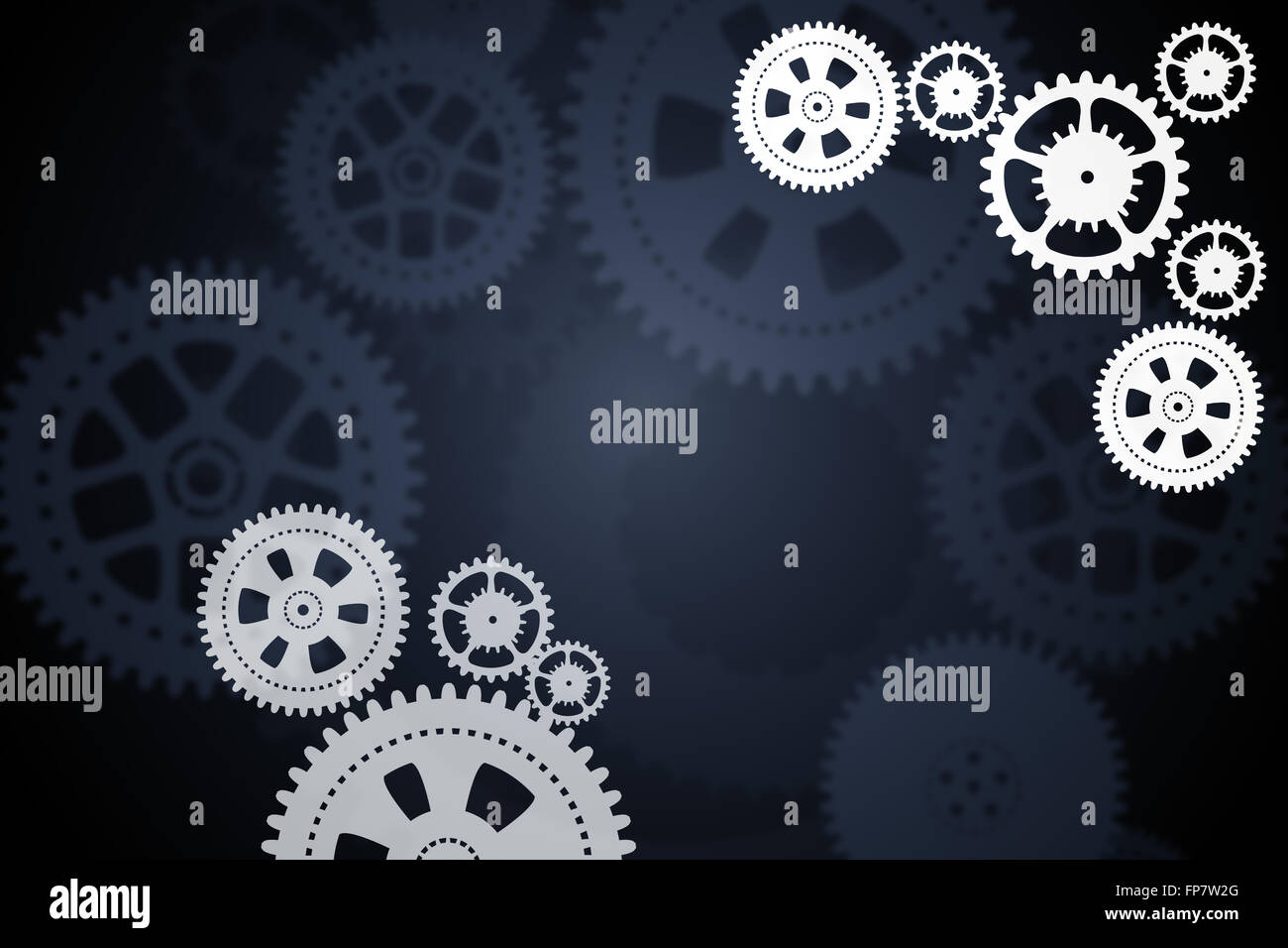 Set of mechanical gears on grey background Stock Photo - Alamy