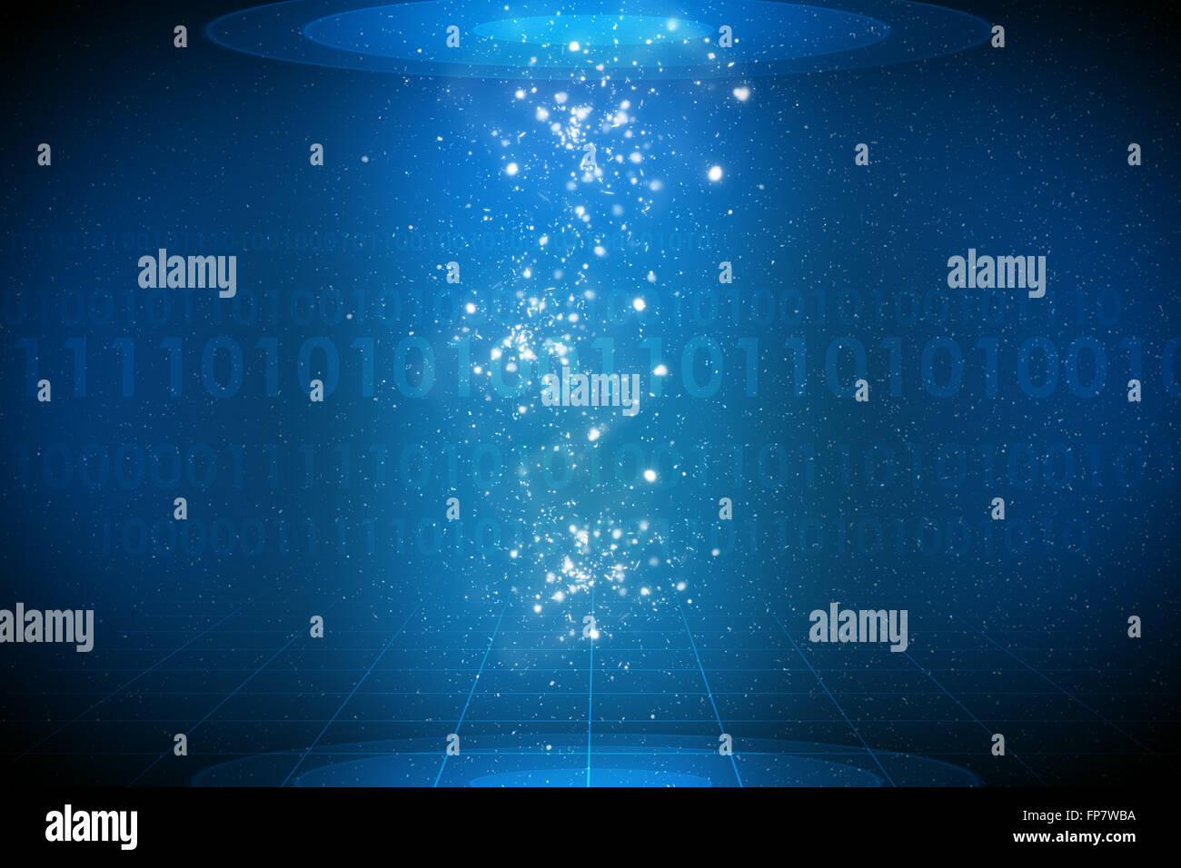 Abstract blue background with numbers and light line Stock Photo - Alamy