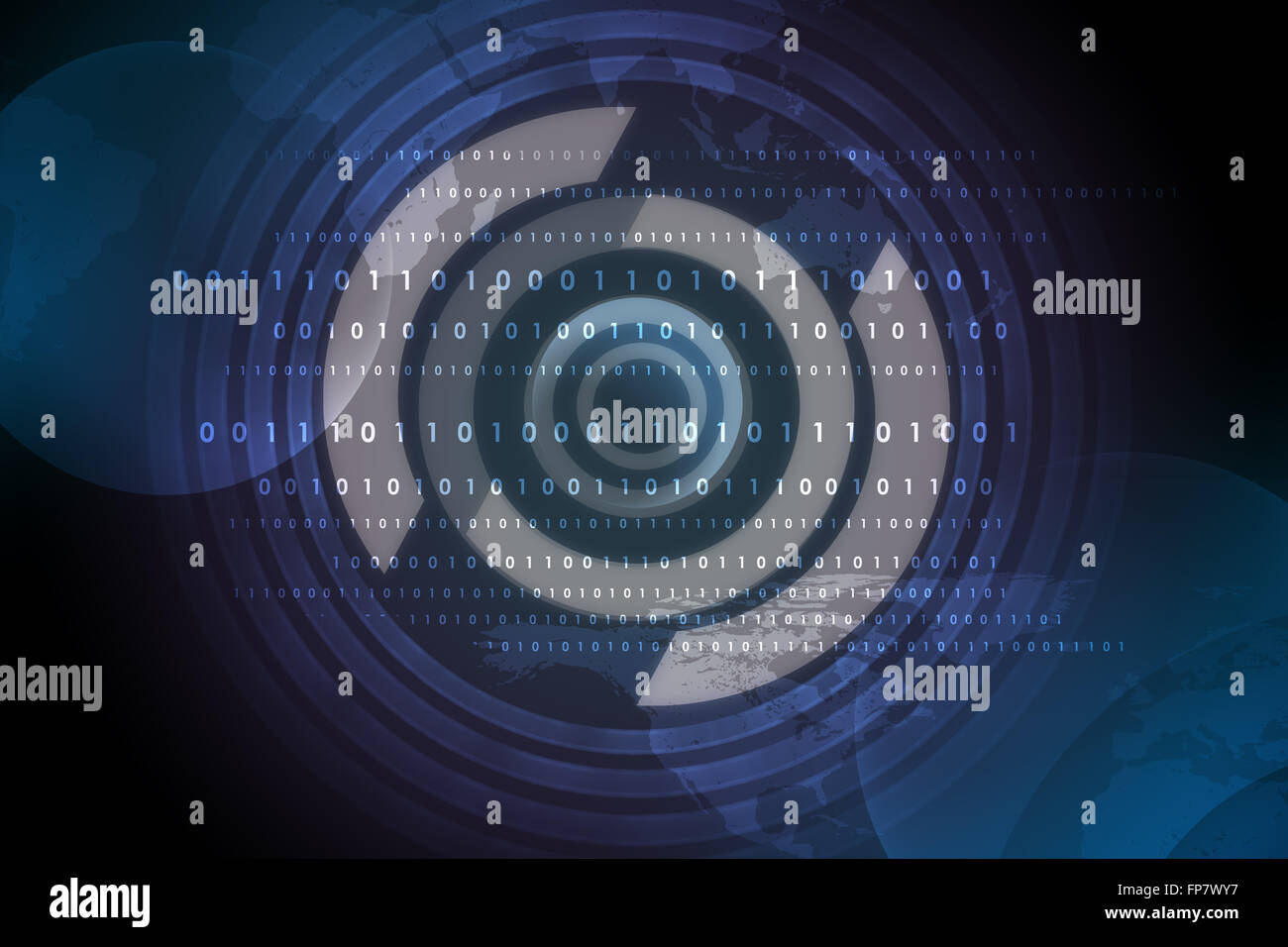 World map with numbers and circles on blue background Stock Photo - Alamy