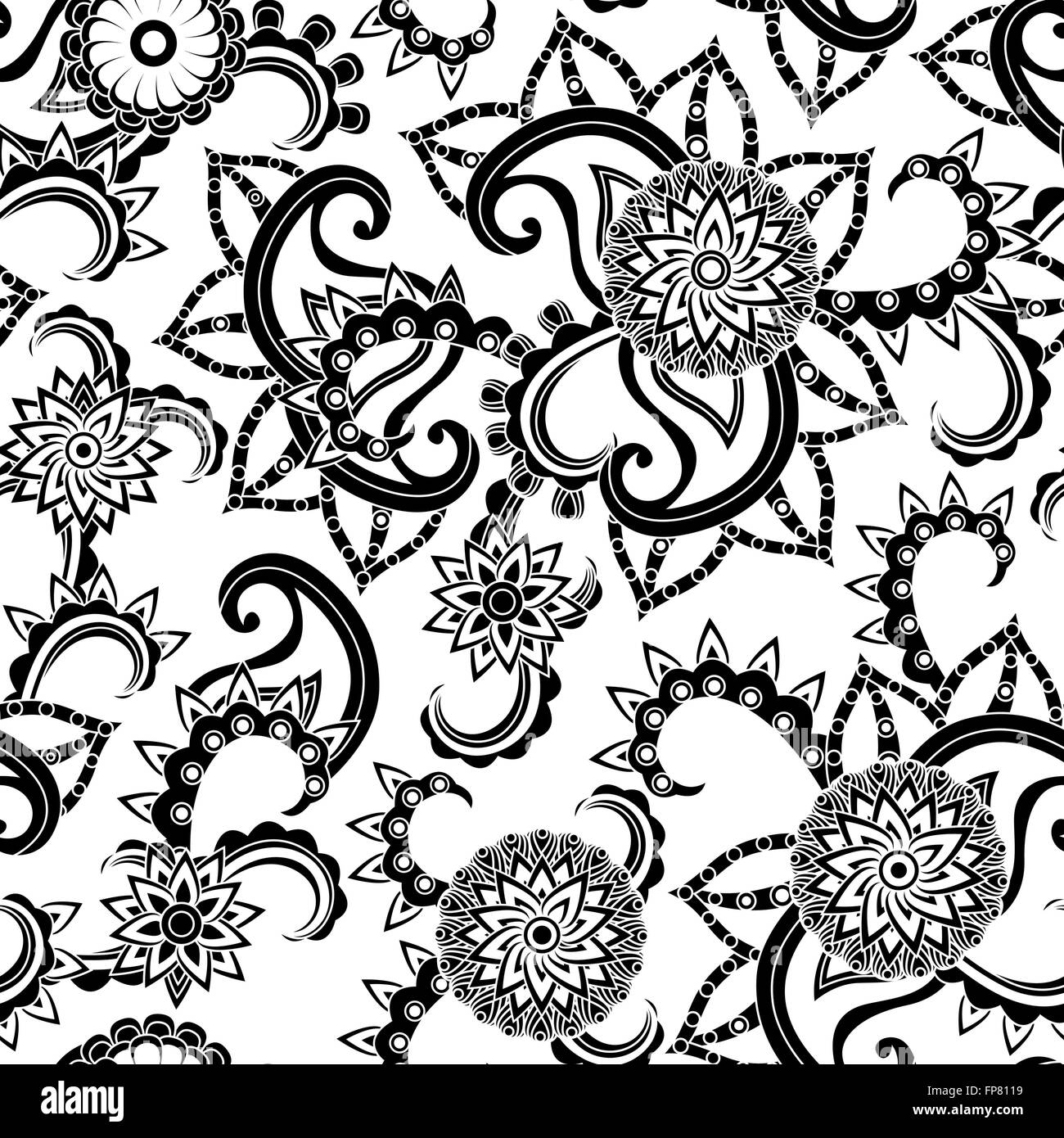 Vector Floral Pattern Stencil