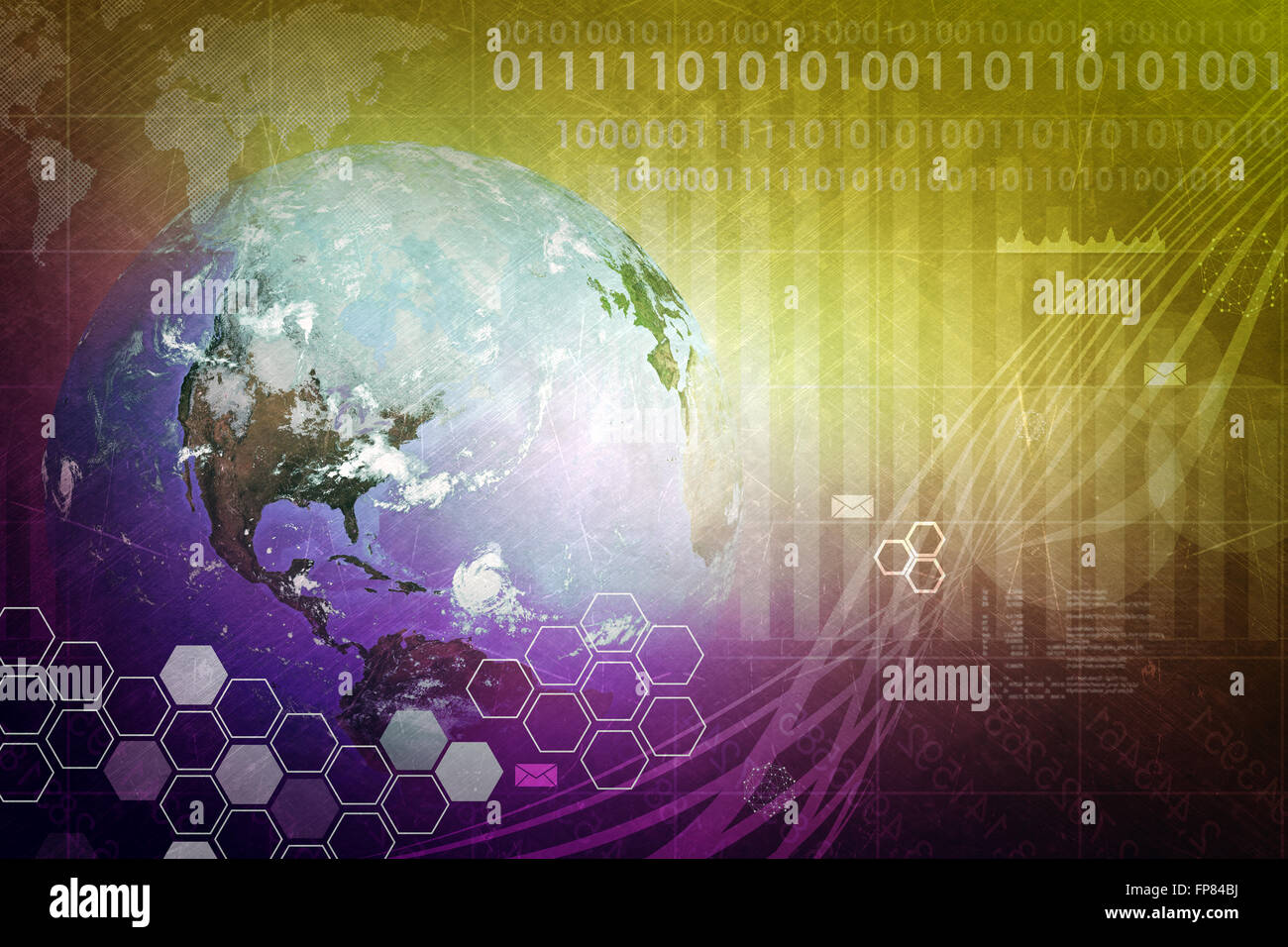 Earth globe with numbers, closeup. Elements of this image furnished by ...