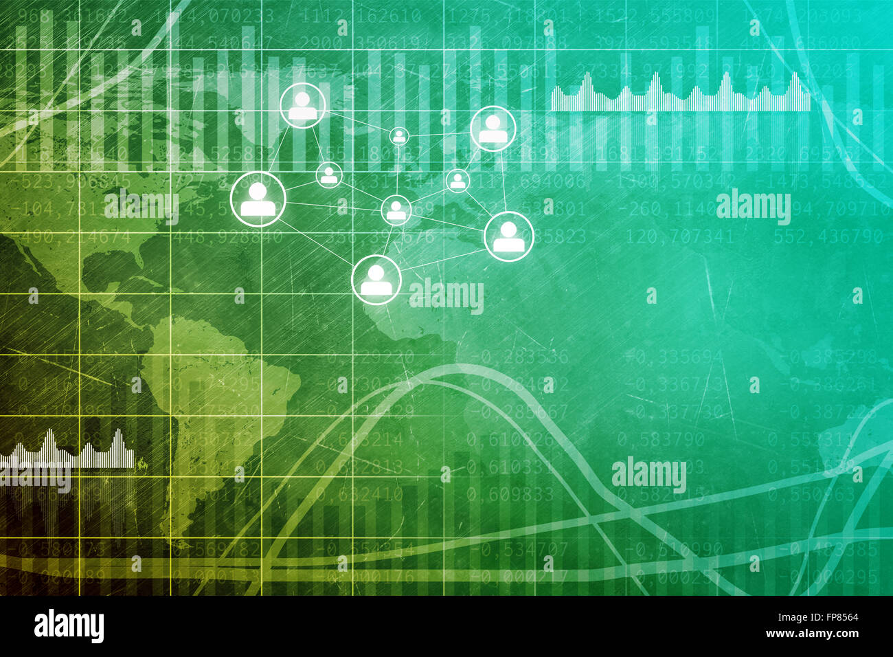 World map with graphical charts, technology concept Stock Photo - Alamy