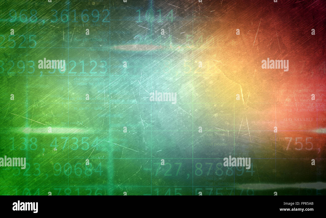 Abstract green and red background with numbers Stock Photo - Alamy