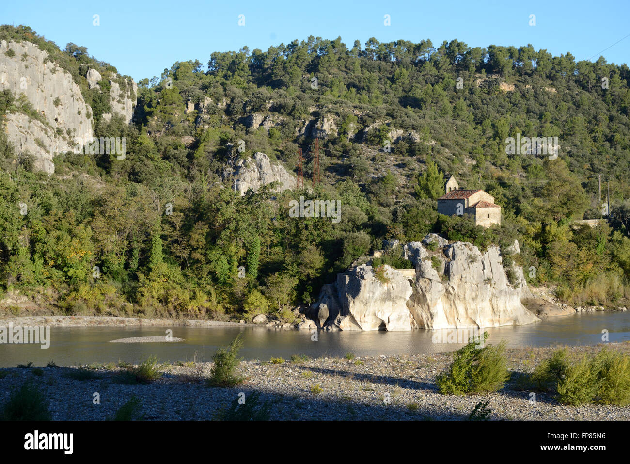 Sainte Madeleine Chapel at Mirabeau in the Luberon Regional Park ...