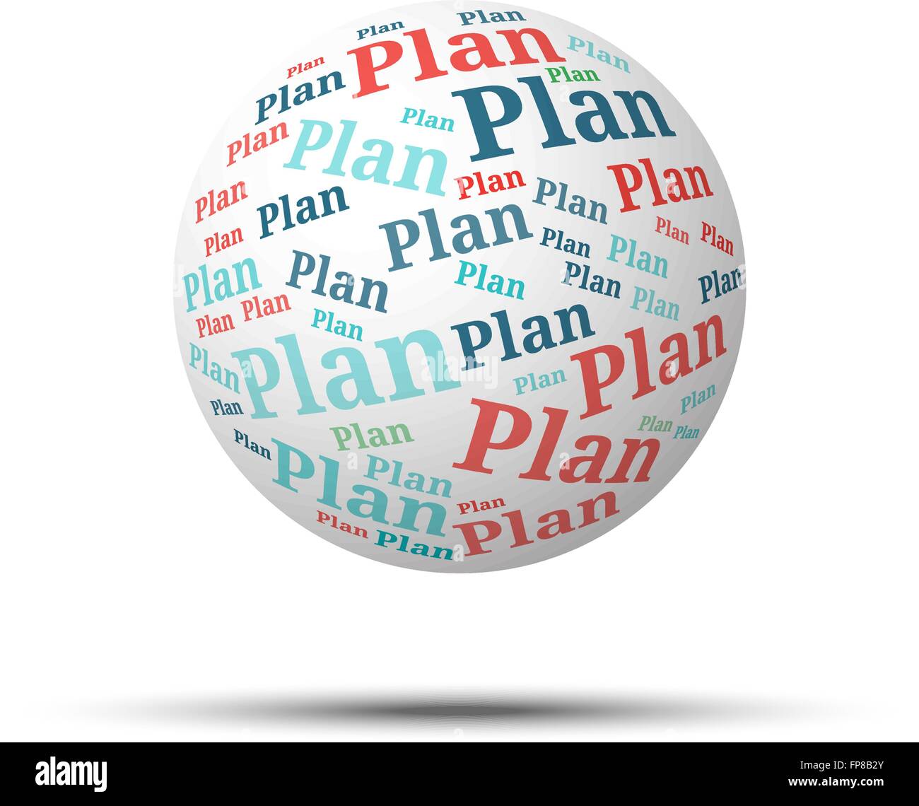 Tag cloud sphere Plan, isolated on white background Stock Vector Image ...