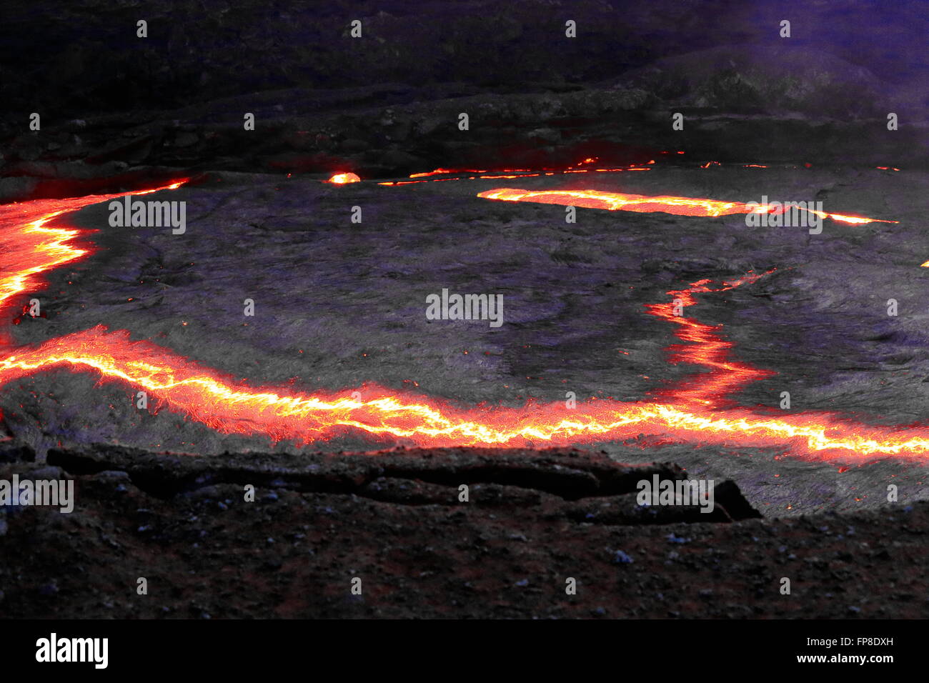 World longest existing burning lava lake dating from 1906-Erta Ale ...