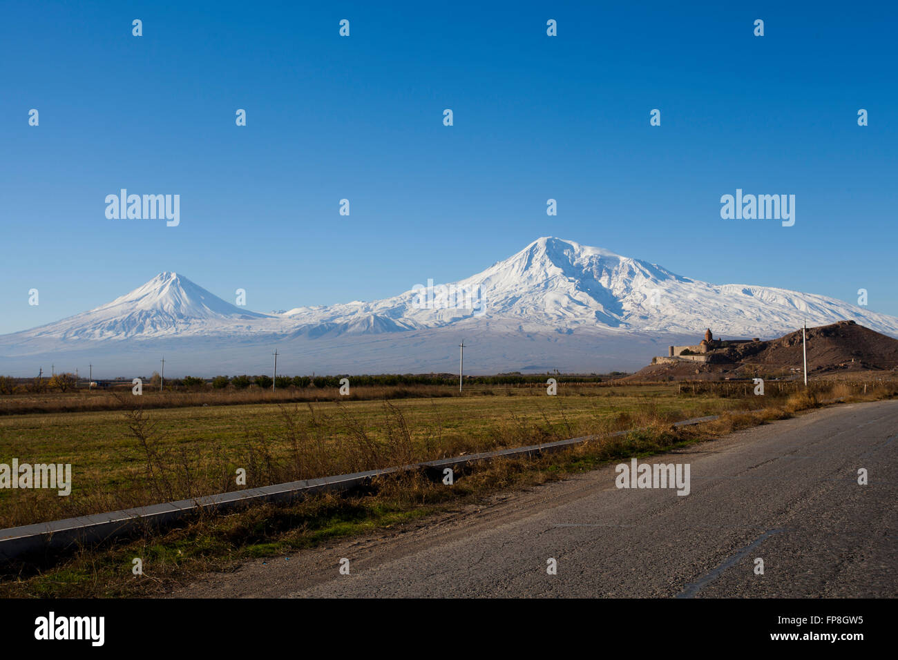 Ararat mountain landscape in Armenia Stock Photo - Alamy