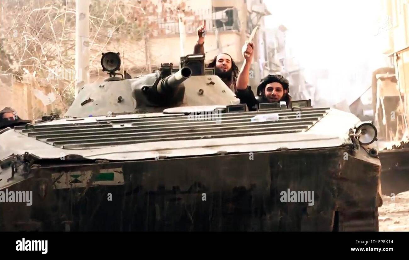 An ISIS propaganda video showing Islamic State militants celebrating ...