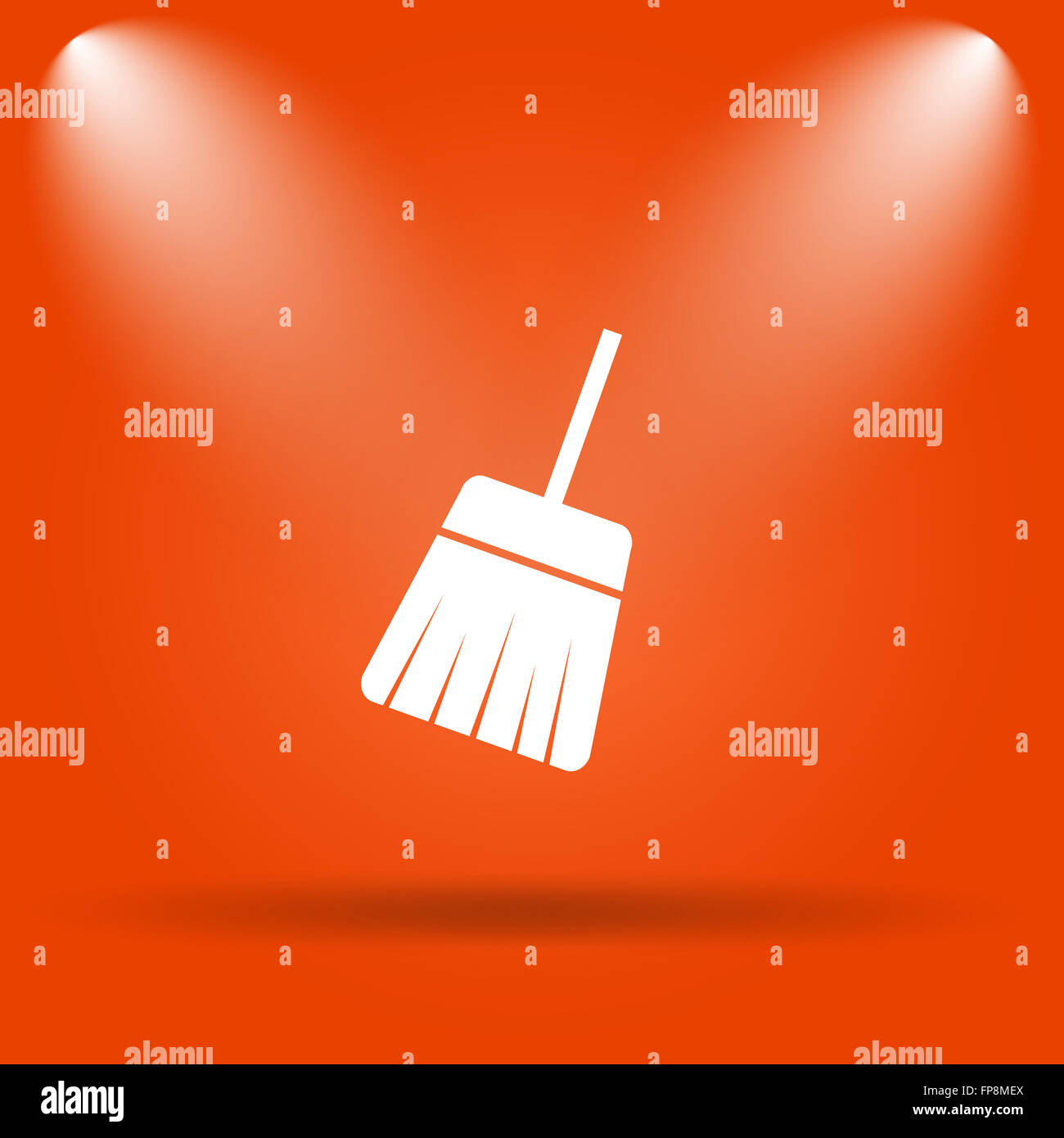 Sweep icon. Internet button on orange background Stock Photo - Alamy