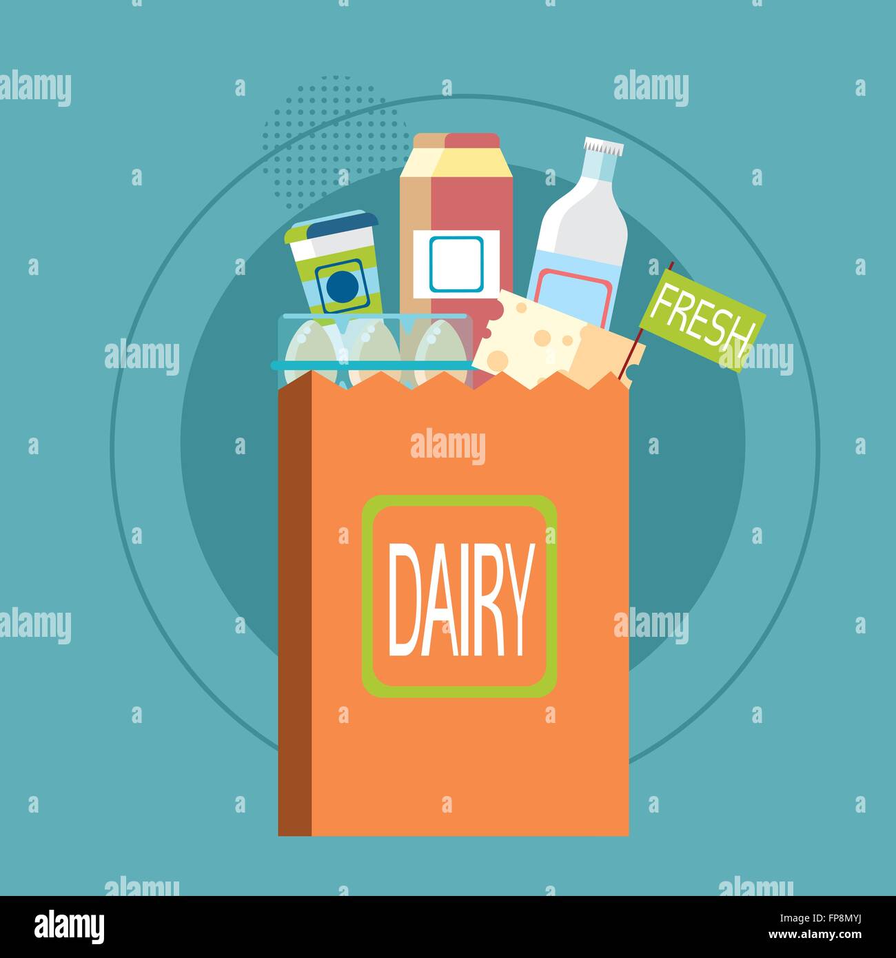 Daily bread dairy food Stock Vector Images - Alamy