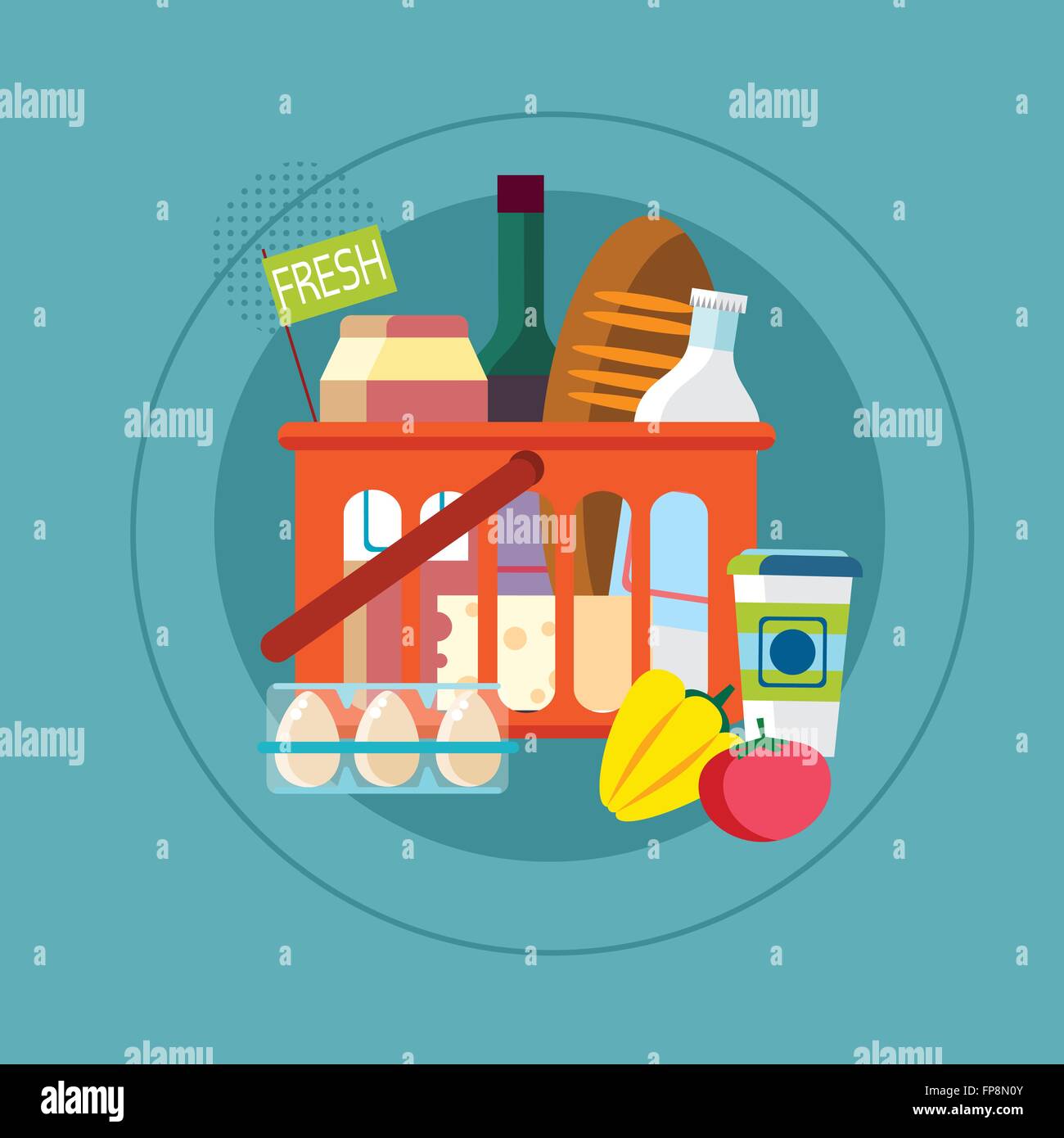 Fresh bread daily product Stock Vector Images - Alamy