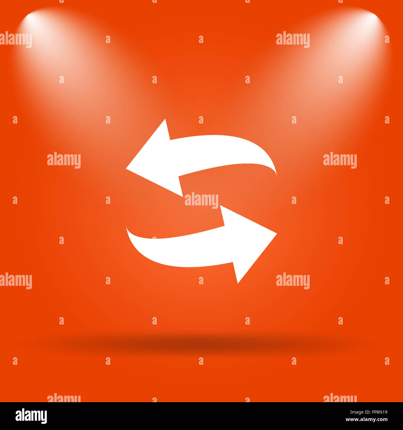 Swap icon. Internet button on orange background Stock Photo - Alamy