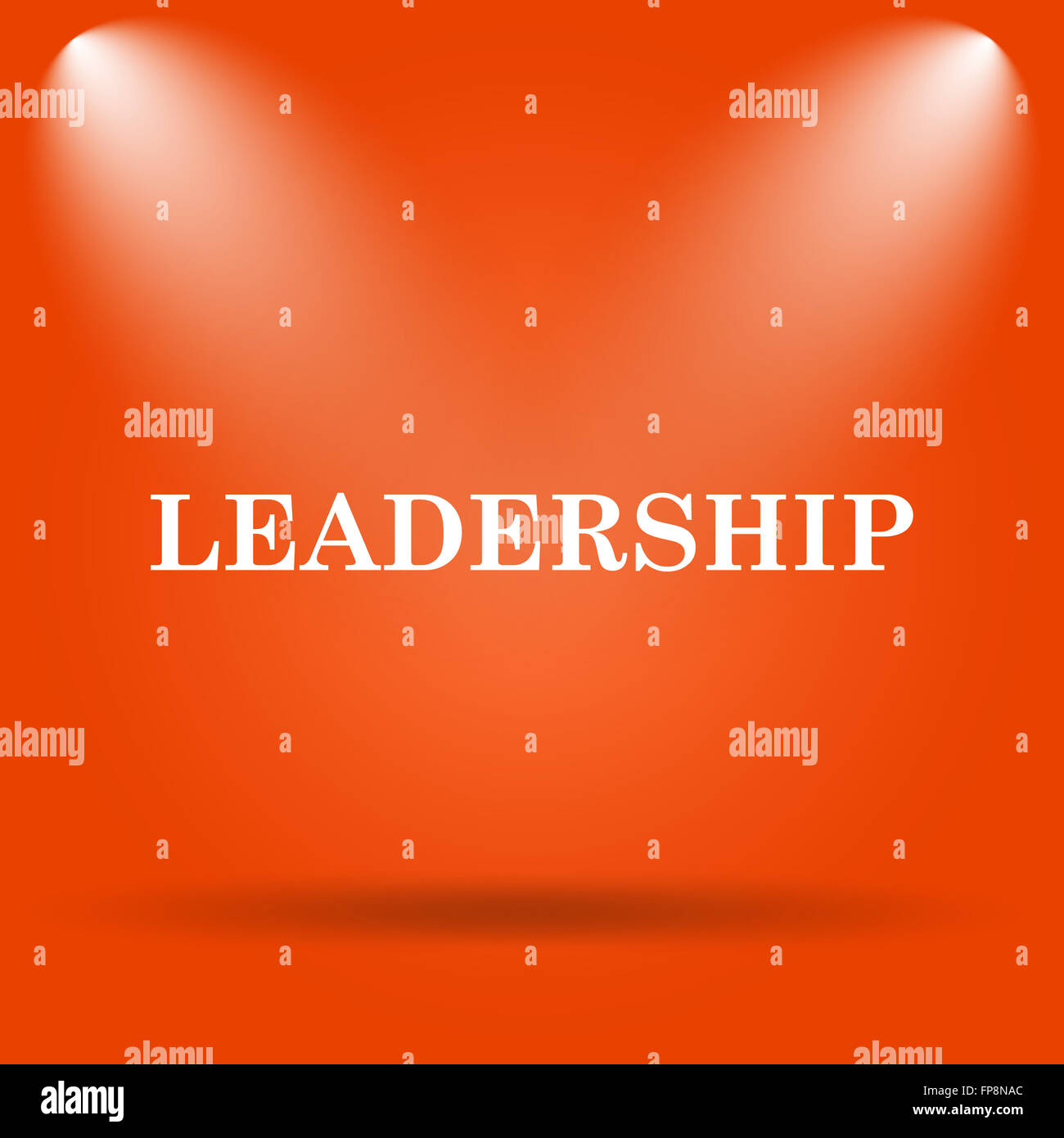 Leadership icon. Internet button on orange background Stock Photo - Alamy