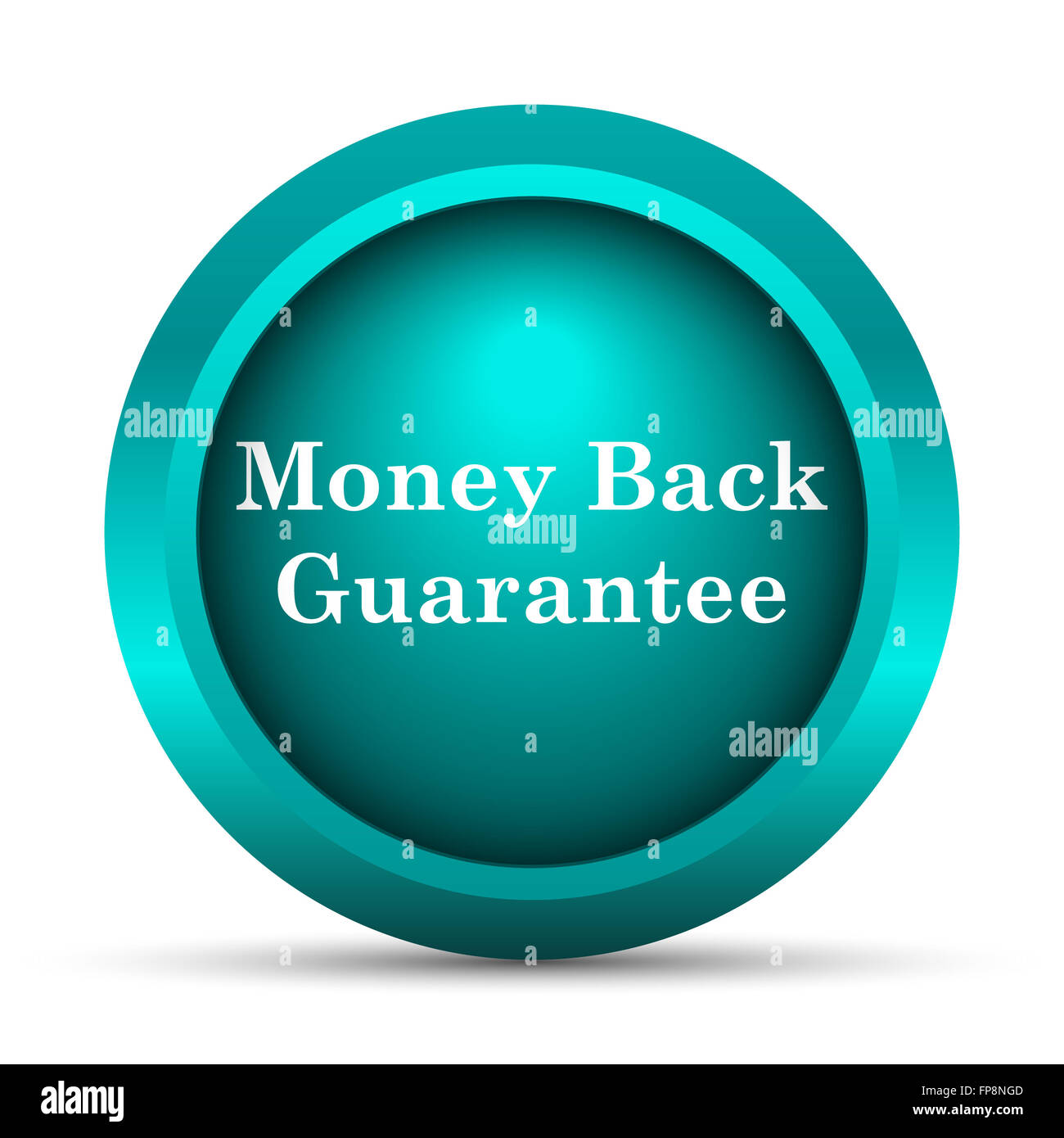 Money back guarantee icon. Internet button on white background Stock ...
