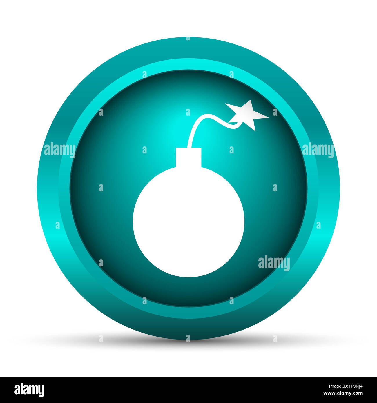 Bomb icon. Internet button on white background Stock Photo - Alamy