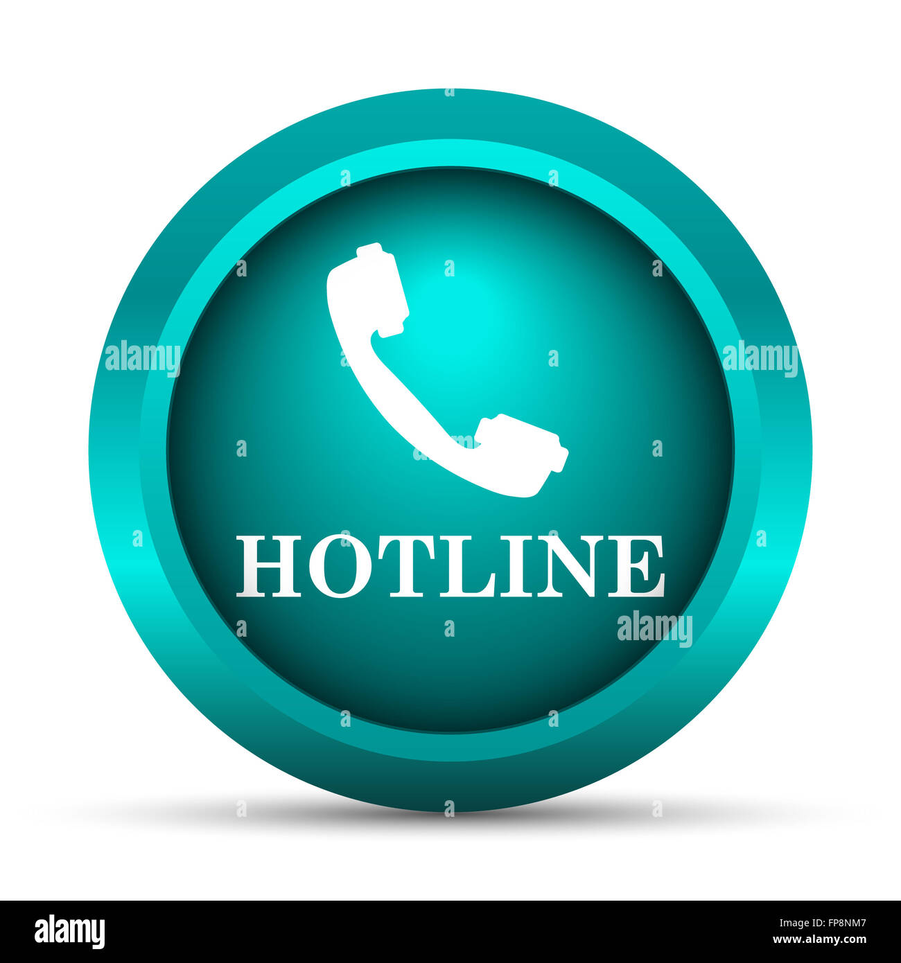 Hotline icon. Internet button on white background Stock Photo - Alamy
