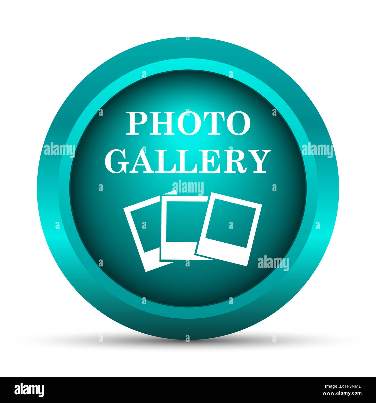 Photo gallery icon. Internet button on white background Stock Photo - Alamy