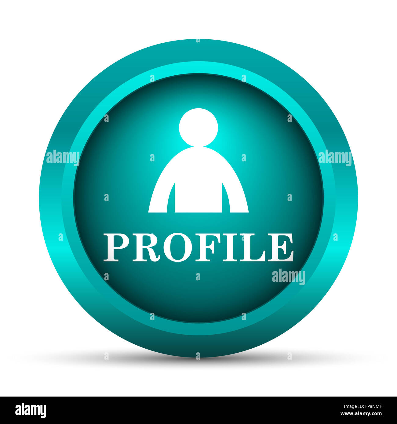Profile icon. Internet button on white background Stock Photo - Alamy