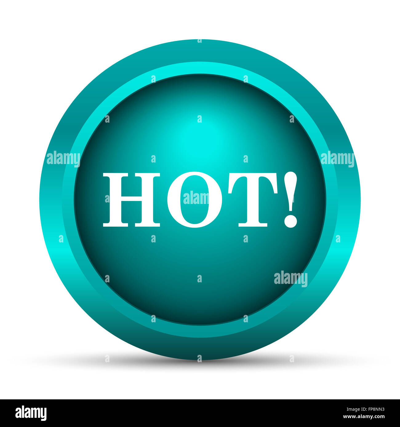 Hot icon. Internet button on white background Stock Photo - Alamy