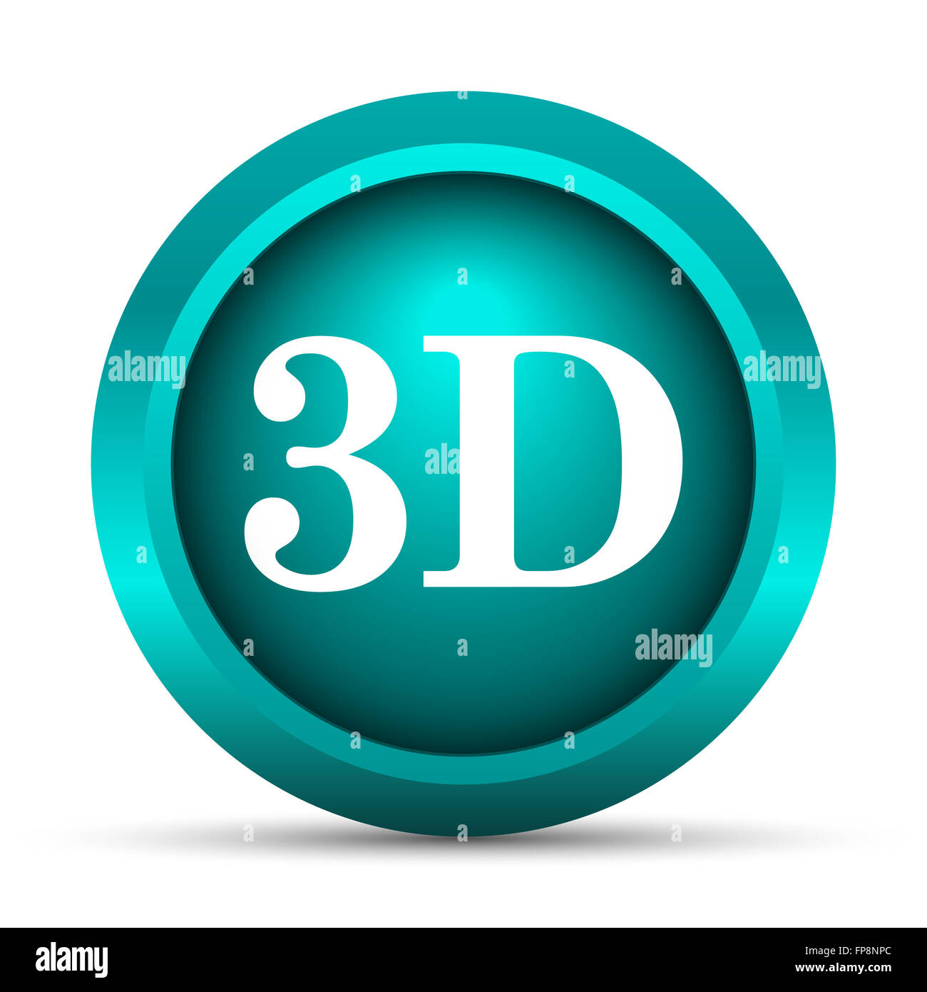 3D icon. Internet button on white background Stock Photo - Alamy