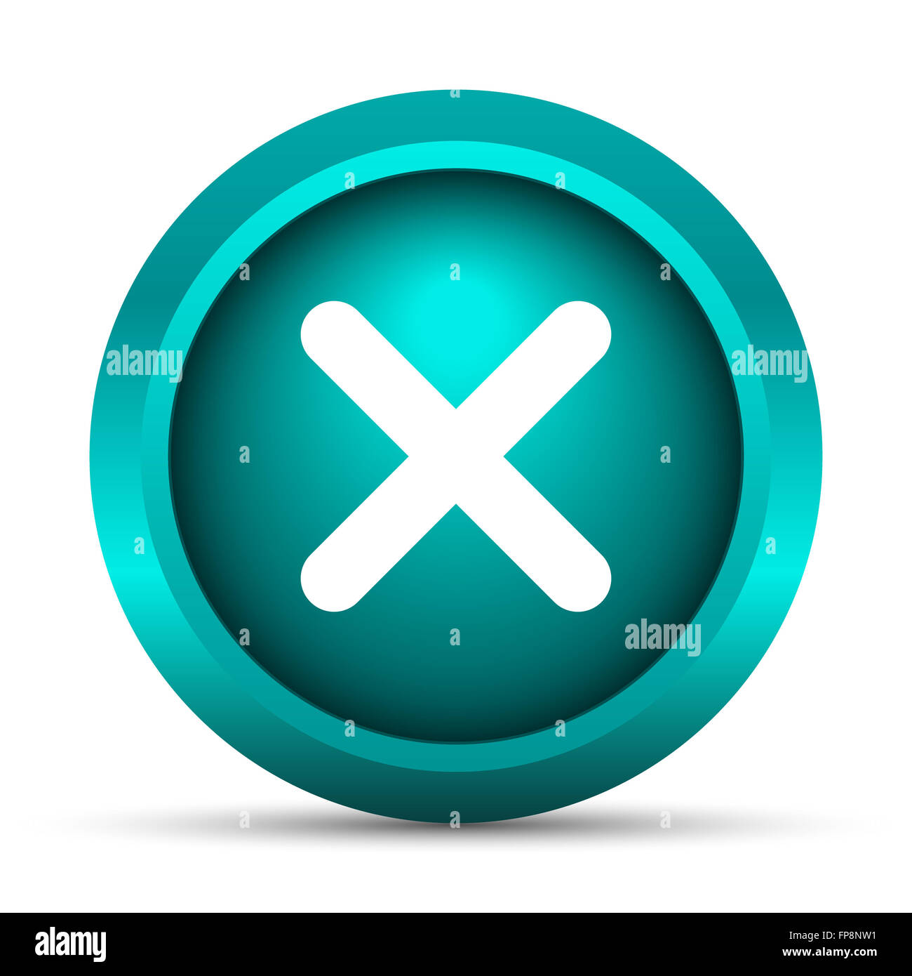 X close icon. Internet button on white background Stock Photo - Alamy