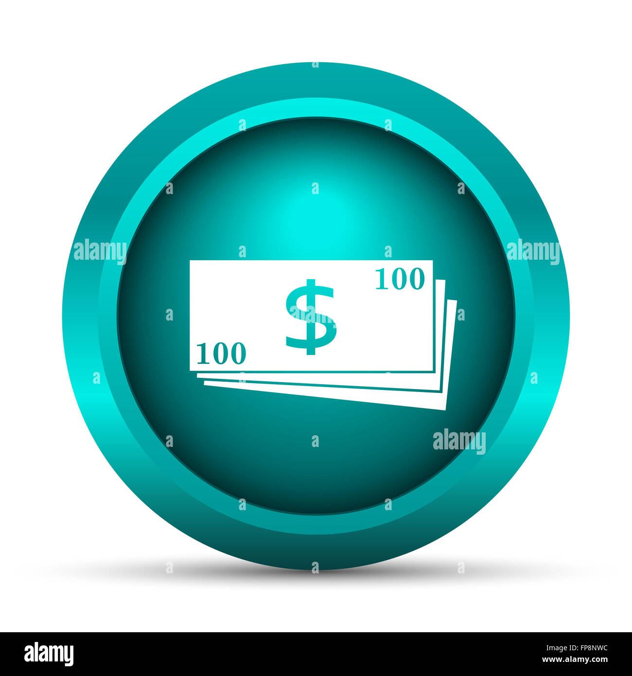 Money icon. Internet button on white background Stock Photo - Alamy