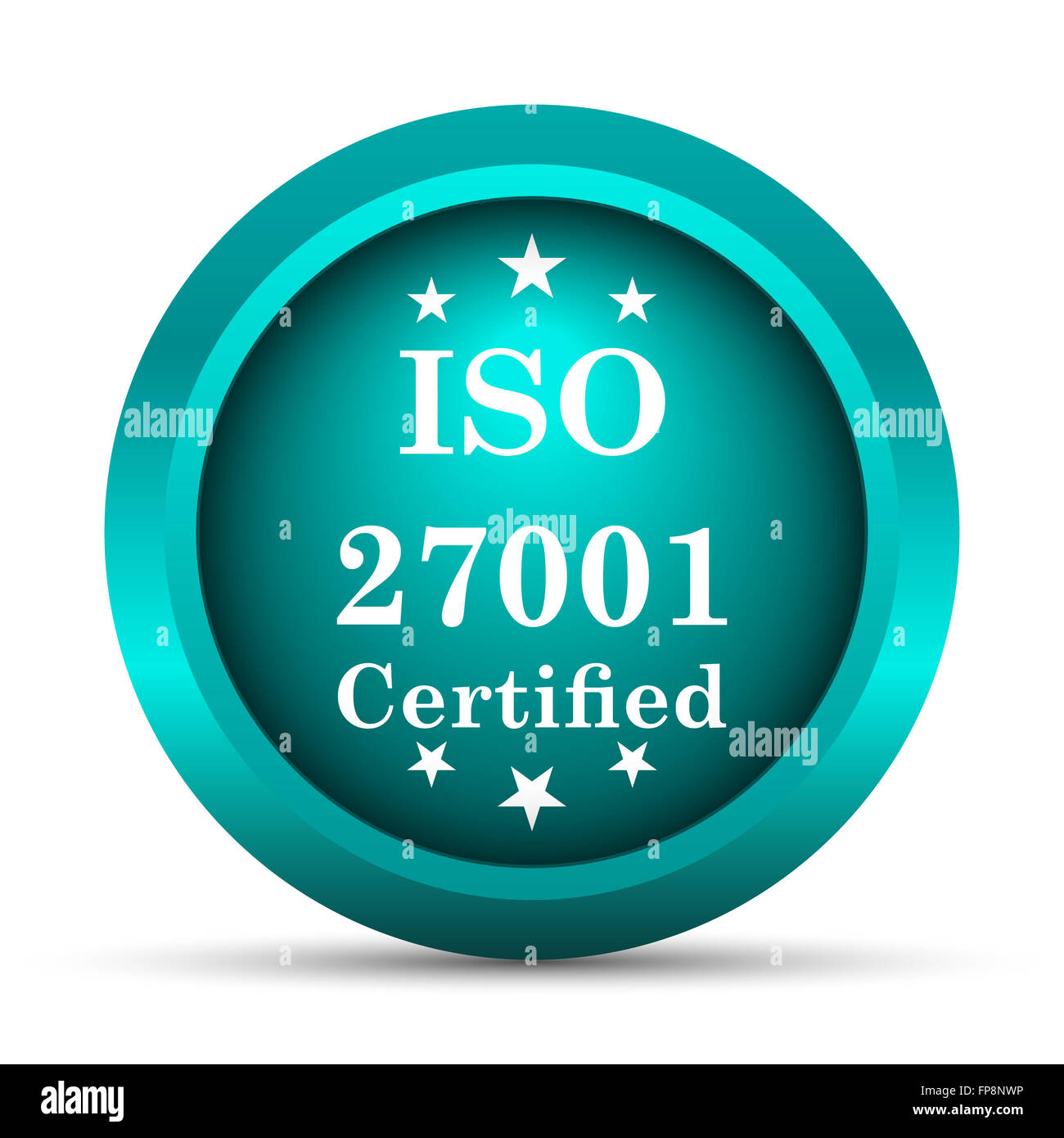 ISO 27001 icon. Internet button on white background Stock Photo - Alamy