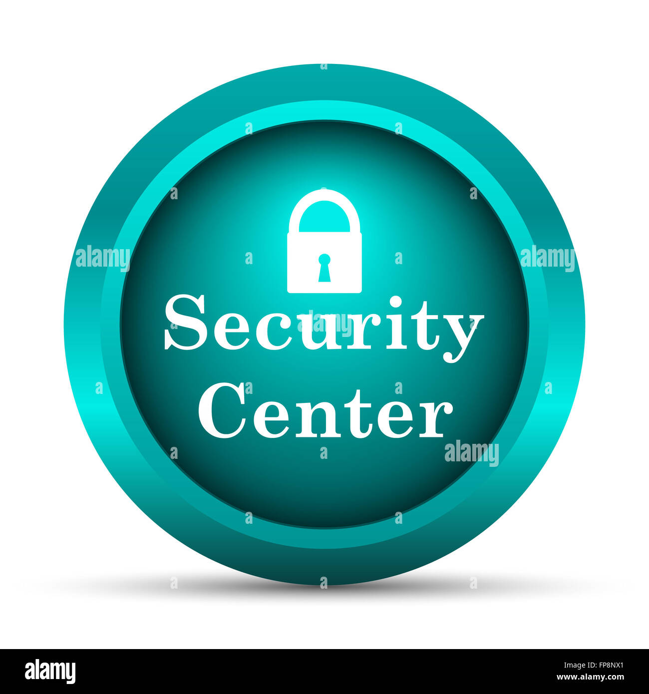 Security center icon. Internet button on white background Stock Photo ...