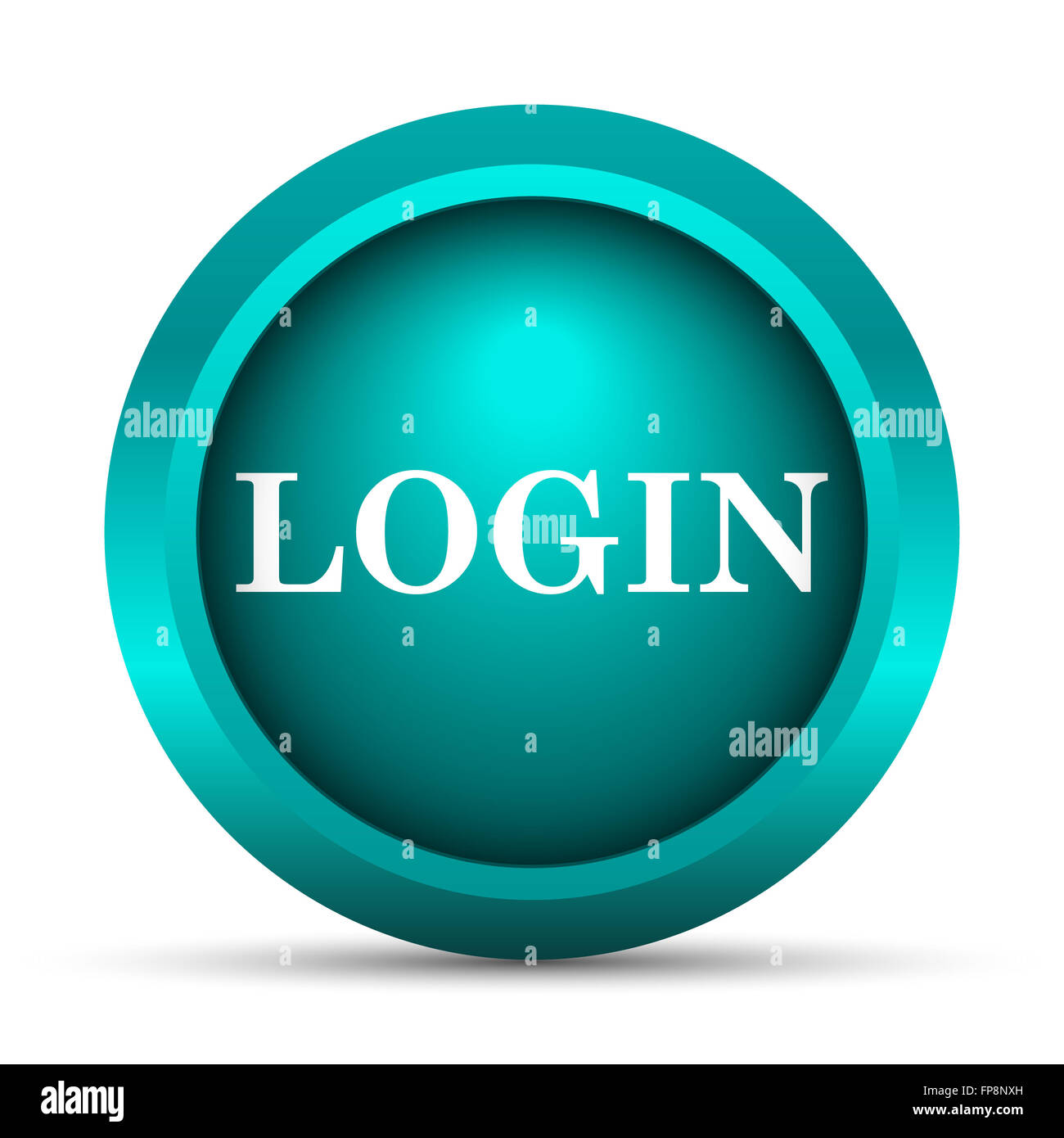 Login icon. Internet button on white background Stock Photo - Alamy
