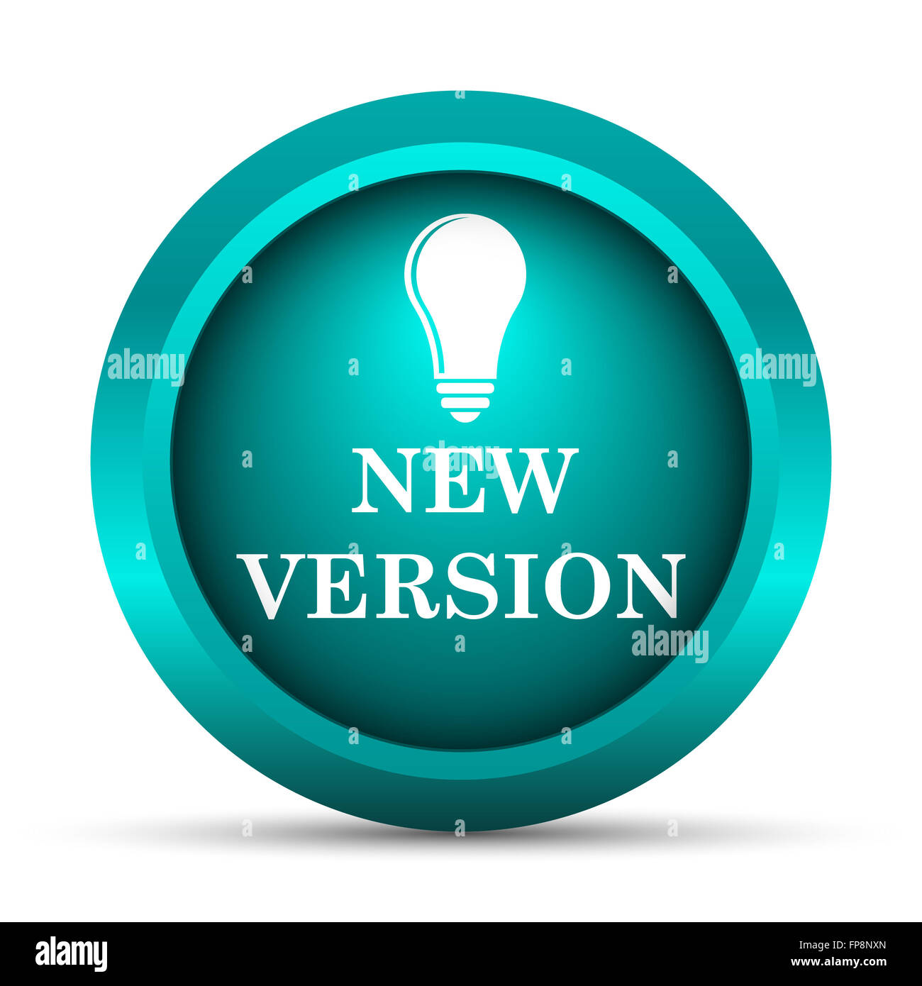 New version icon. Internet button on white background Stock Photo - Alamy
