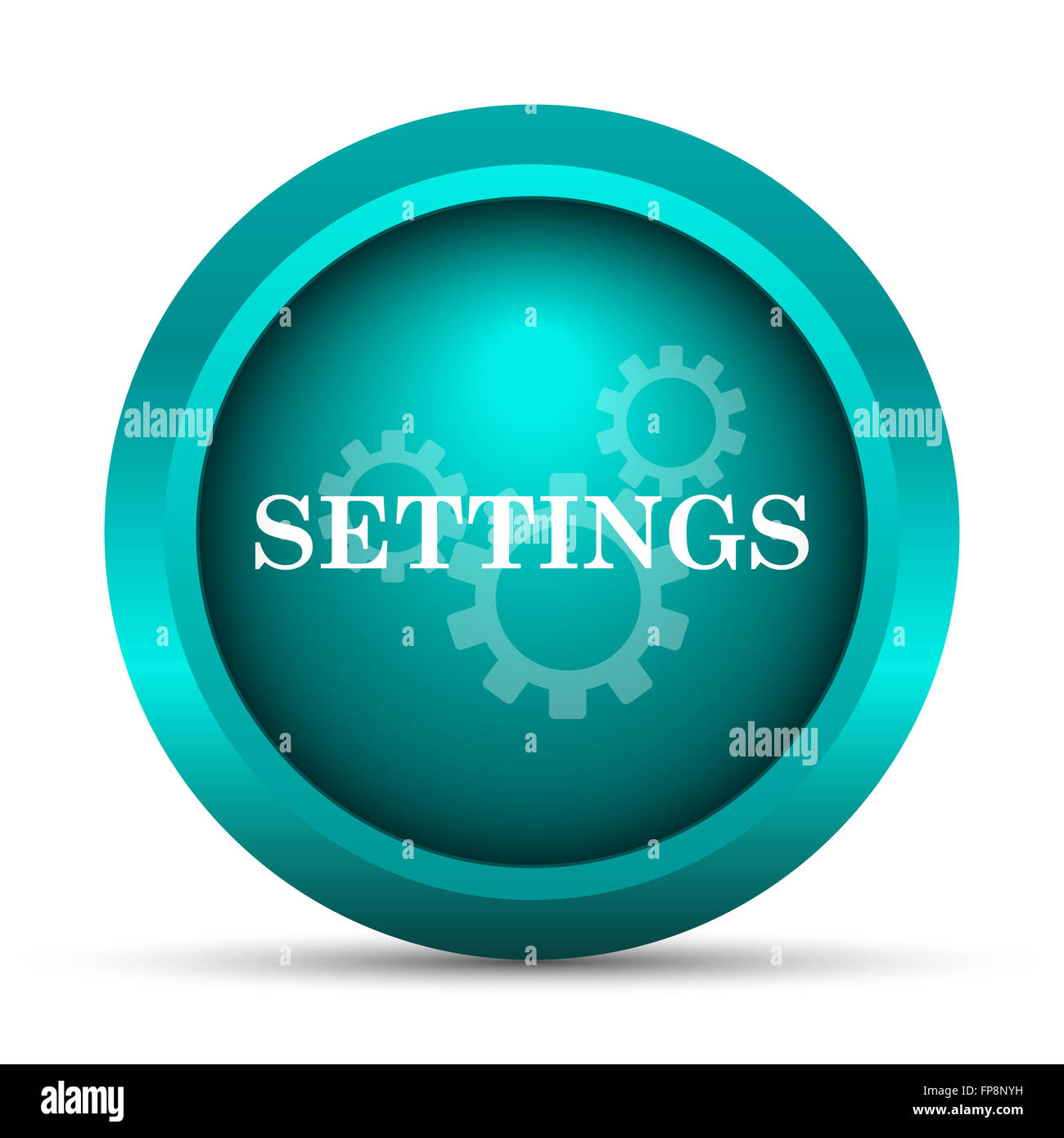 Settings icon. Internet button on white background Stock Photo - Alamy