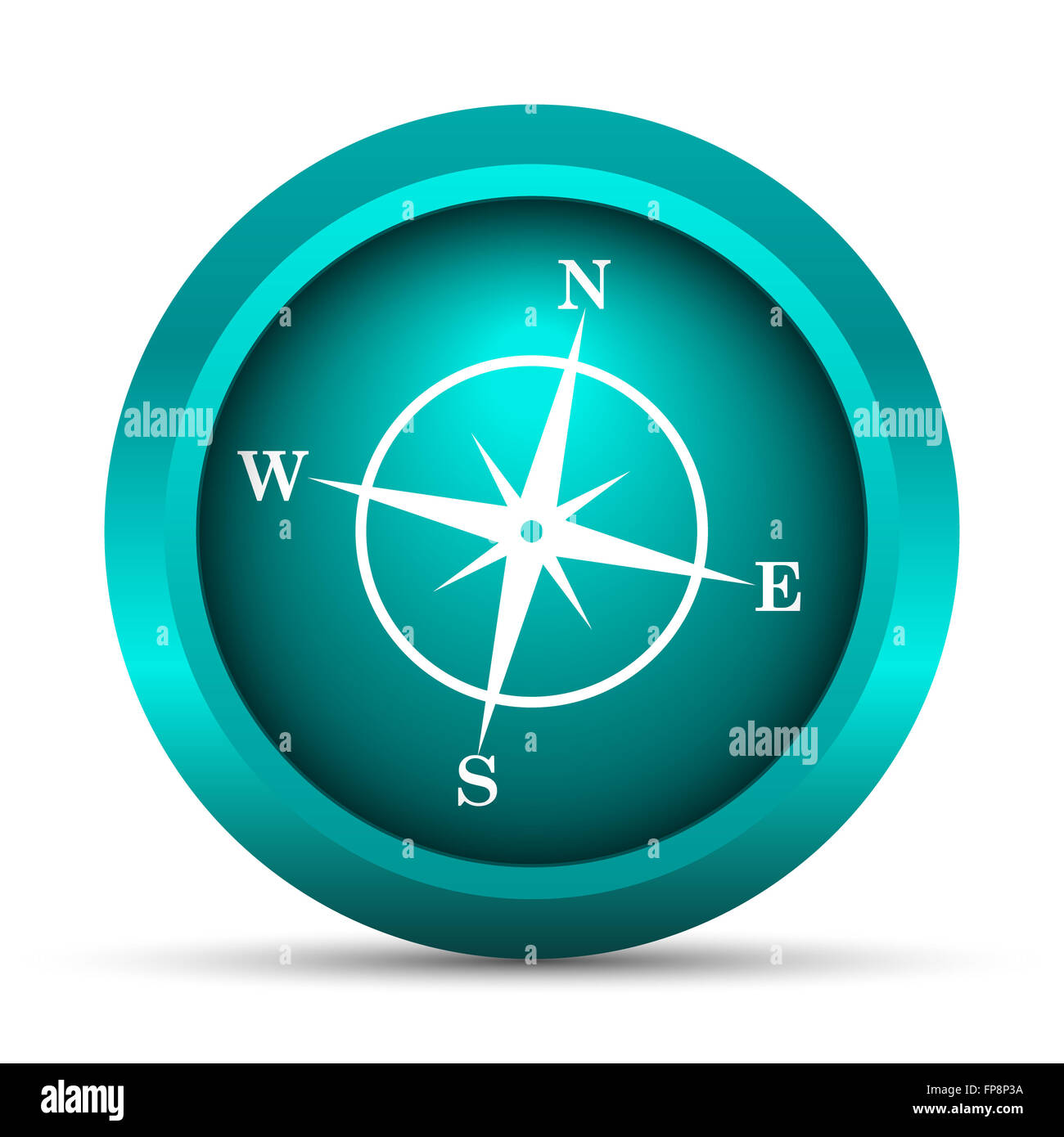 Compass icon. Internet button on white background Stock Photo - Alamy