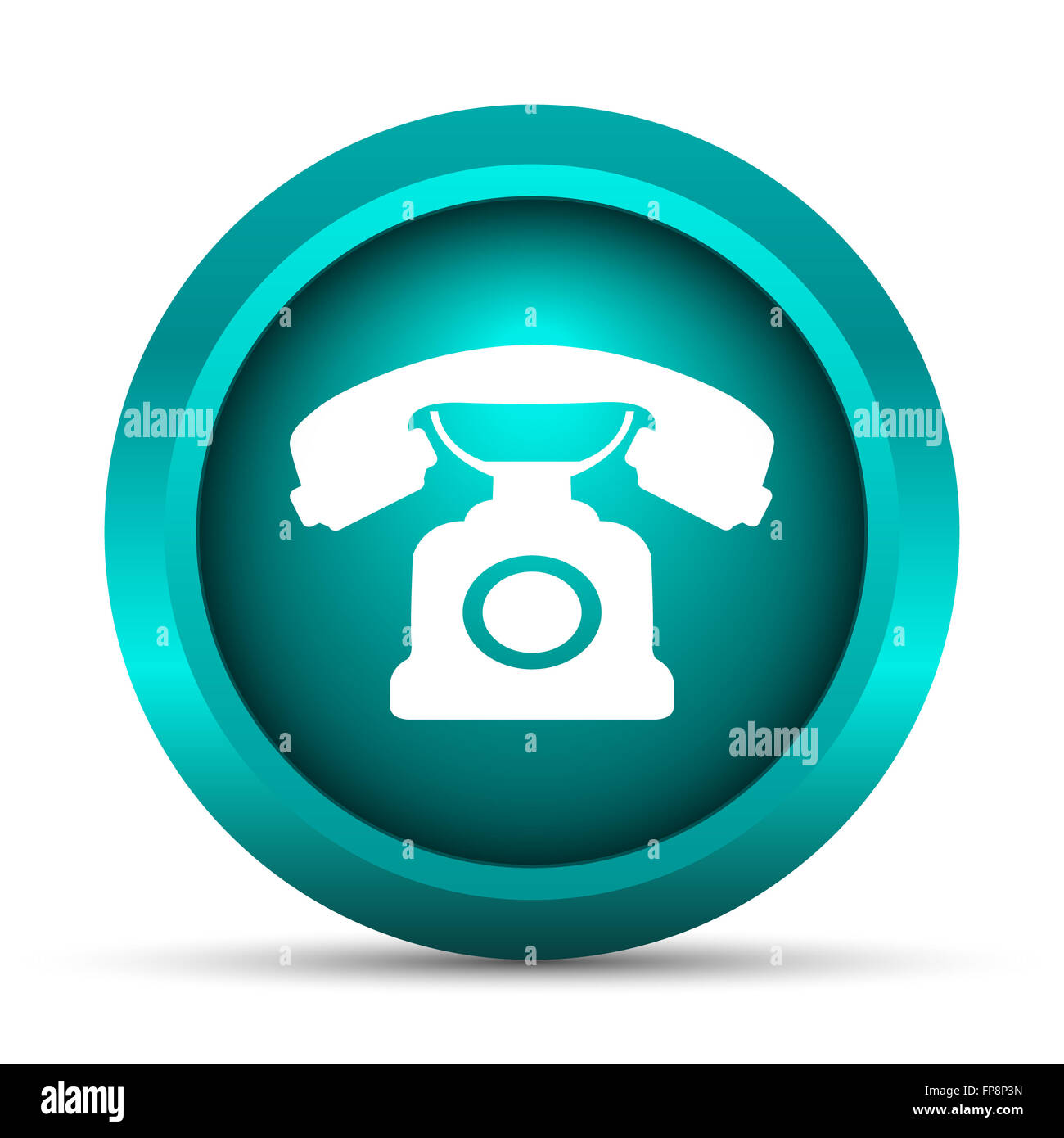 Phone icon. Internet button on white background Stock Photo - Alamy