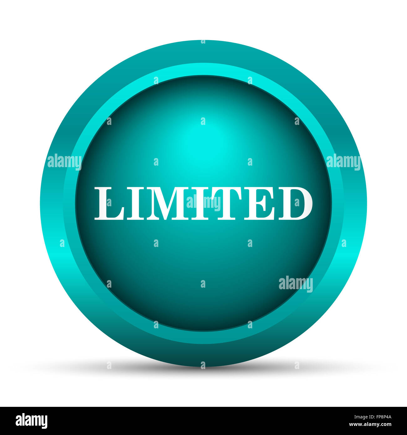Limited icon. Internet button on white background Stock Photo - Alamy