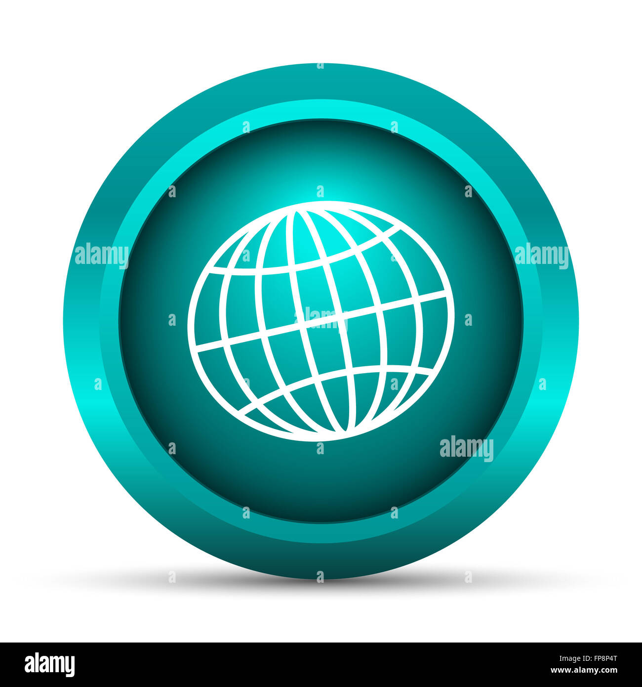Globe icon. Internet button on white background Stock Photo - Alamy