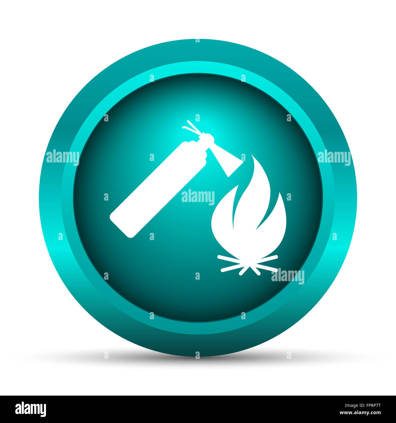 Fire icon. Internet button on white background Stock Photo - Alamy