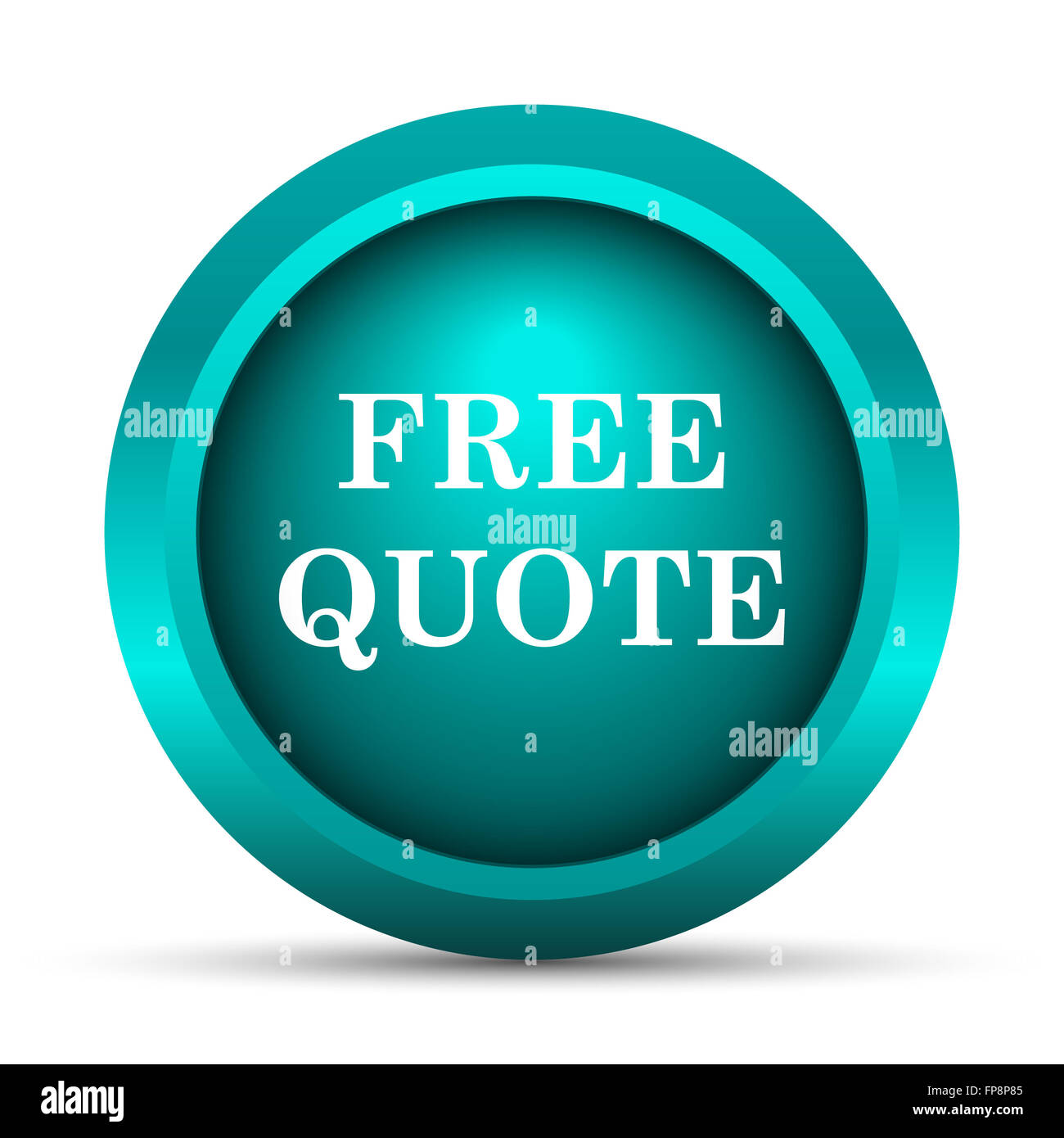 Free quote icon. Internet button on white background Stock Photo - Alamy