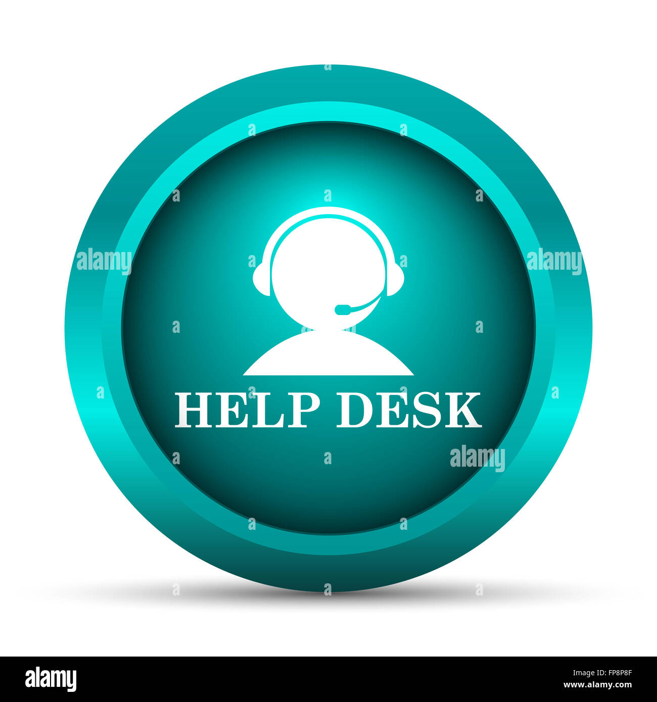 Helpdesk icon. Internet button on white background Stock Photo - Alamy