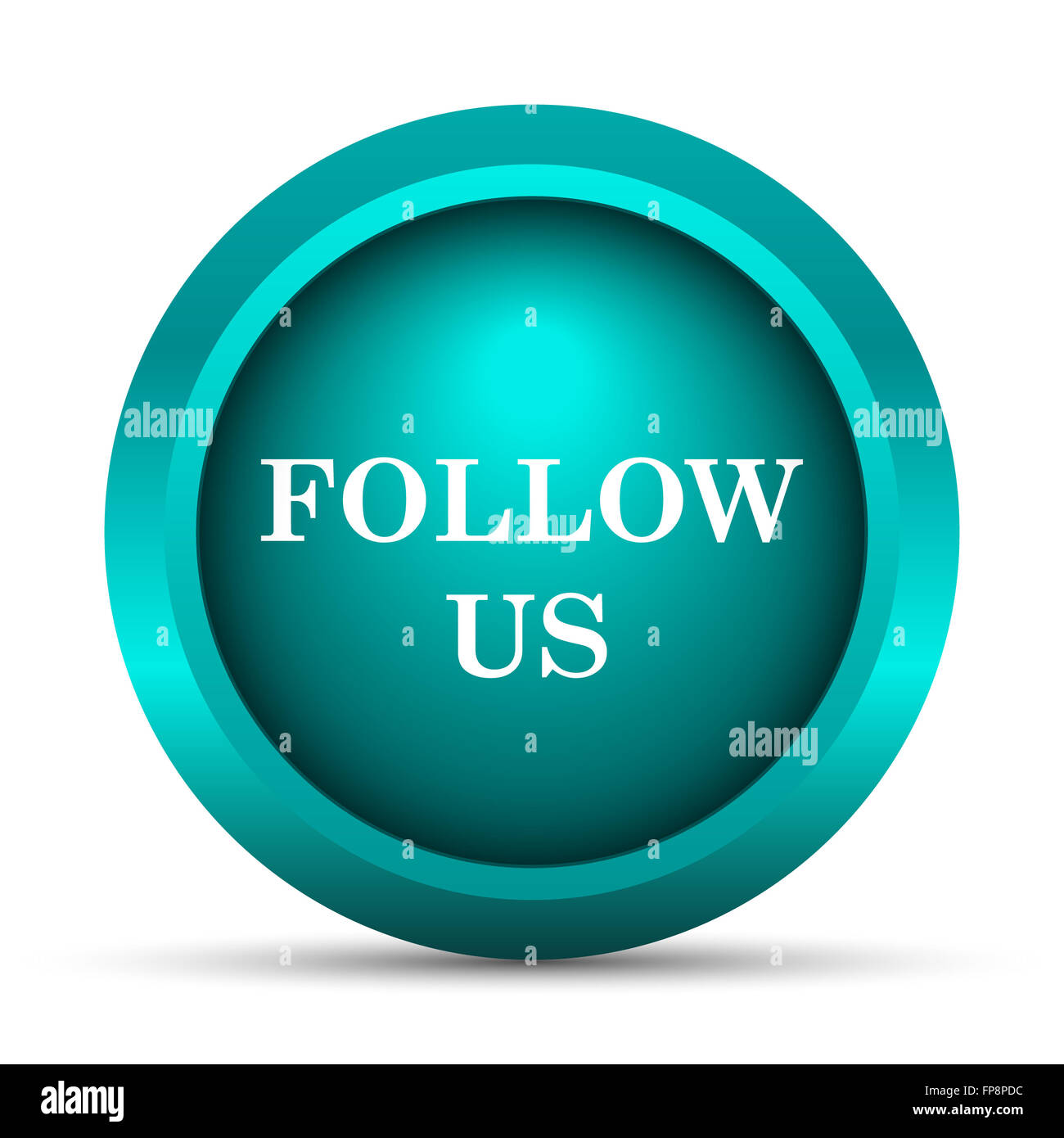 Follow us icon. Internet button on white background Stock Photo - Alamy