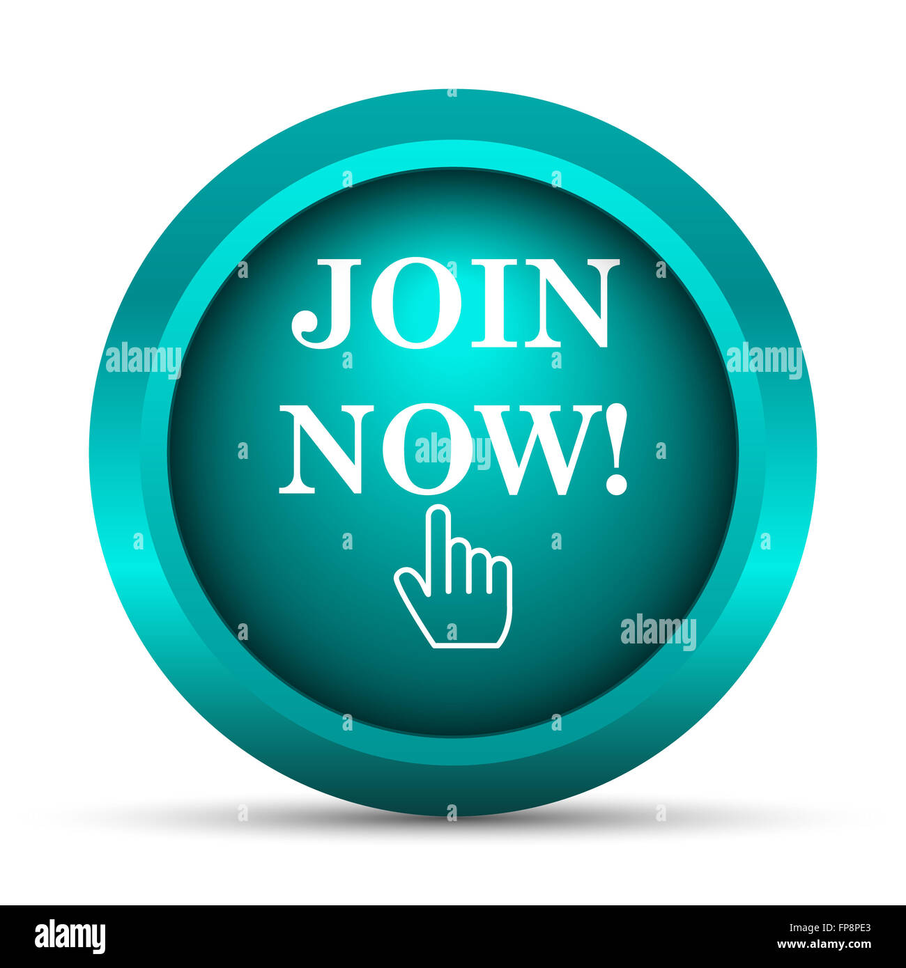 Join now icon. Internet button on white background Stock Photo - Alamy