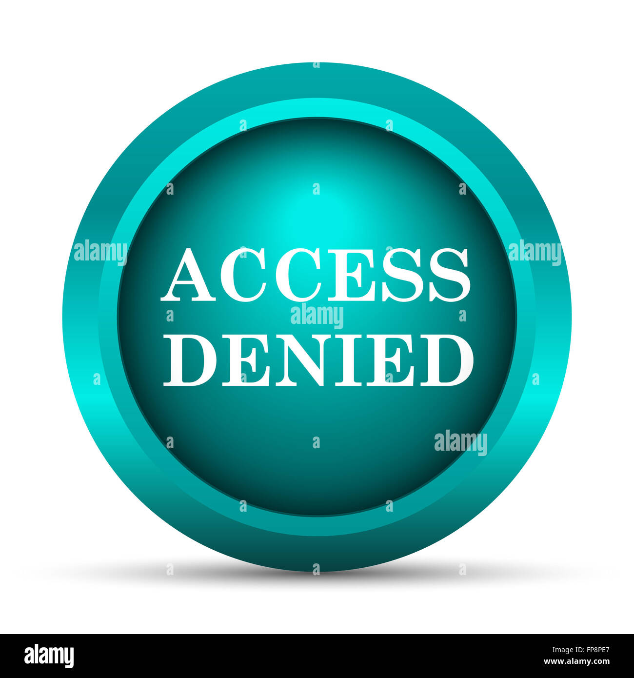 Access denied icon. Internet button on white background Stock Photo - Alamy