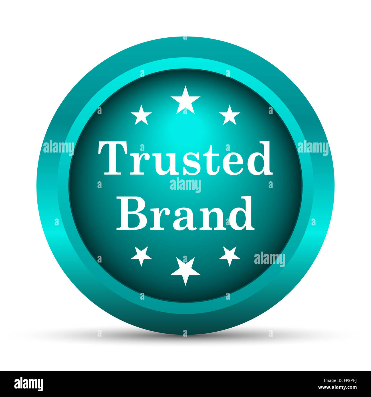 Trusted brand icon. Internet button on white background Stock Photo - Alamy