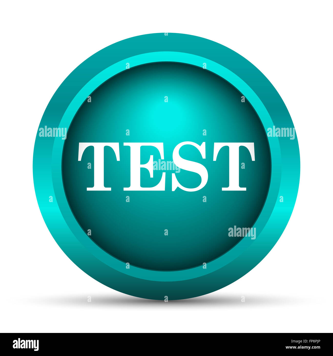 Test icon. Internet button on white background Stock Photo - Alamy