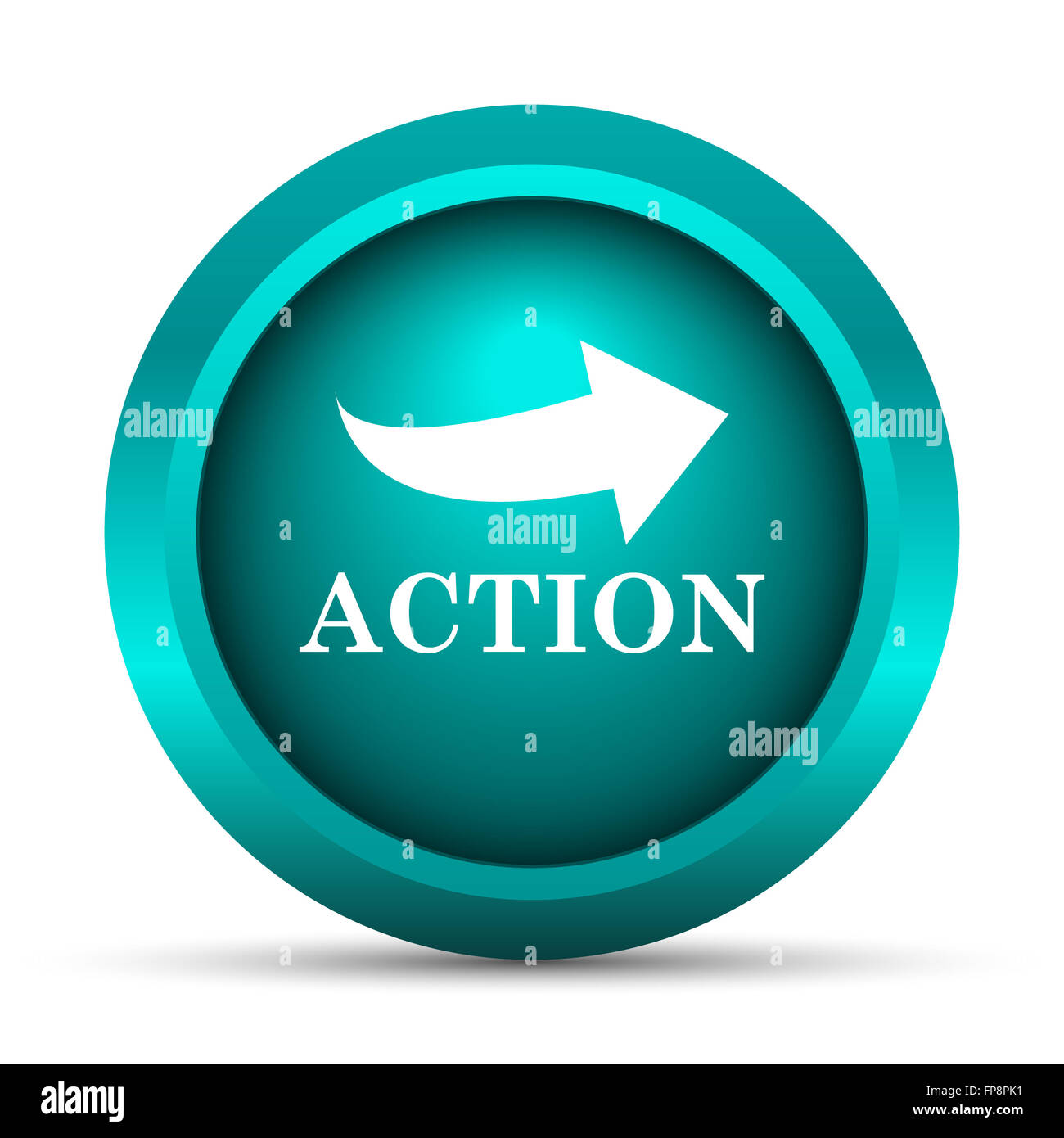 Action icon. Internet button on white background Stock Photo - Alamy