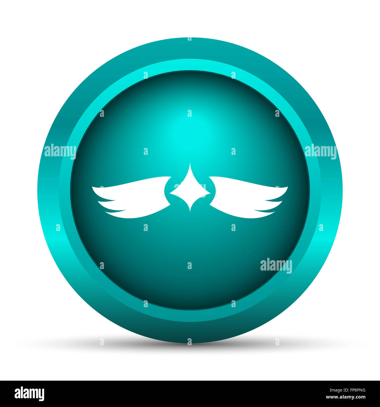 Wings icon. Internet button on white background Stock Photo - Alamy