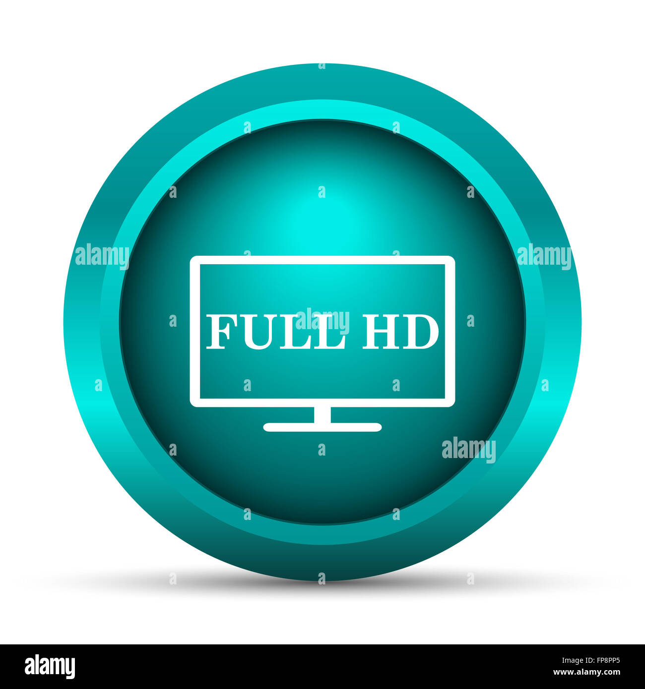 Full HD icon. Internet button on white background Stock Photo - Alamy