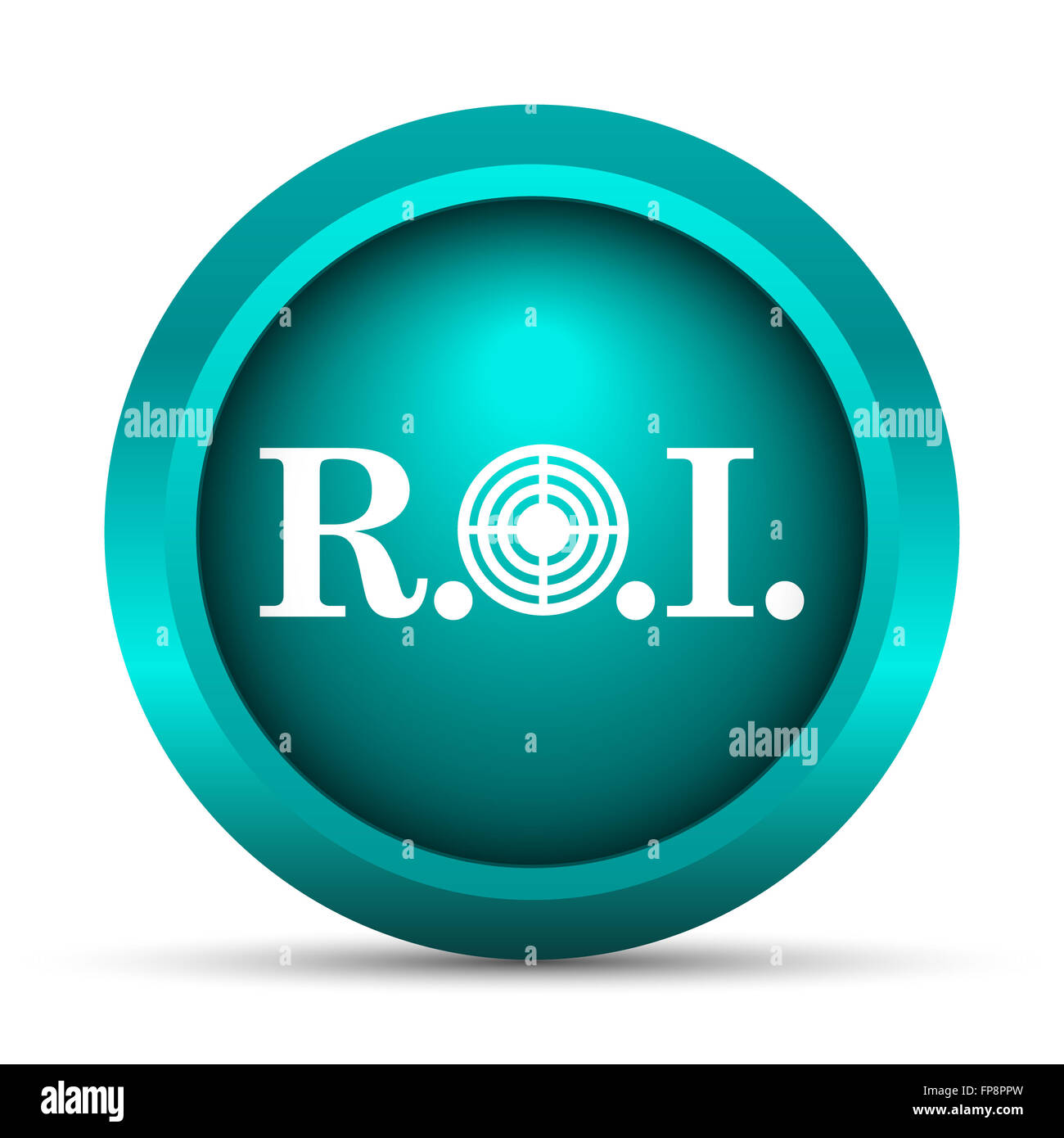 ROI icon. Internet button on white background Stock Photo - Alamy