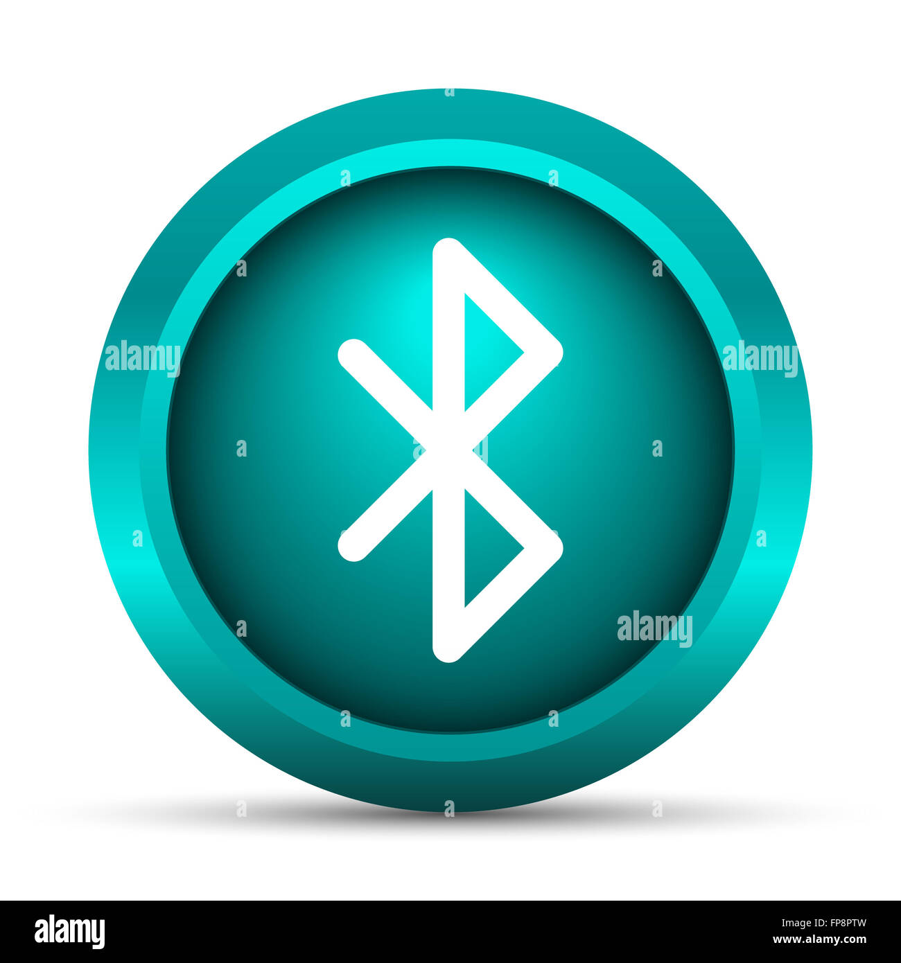 Bluetooth icon. Internet button on white background Stock Photo - Alamy