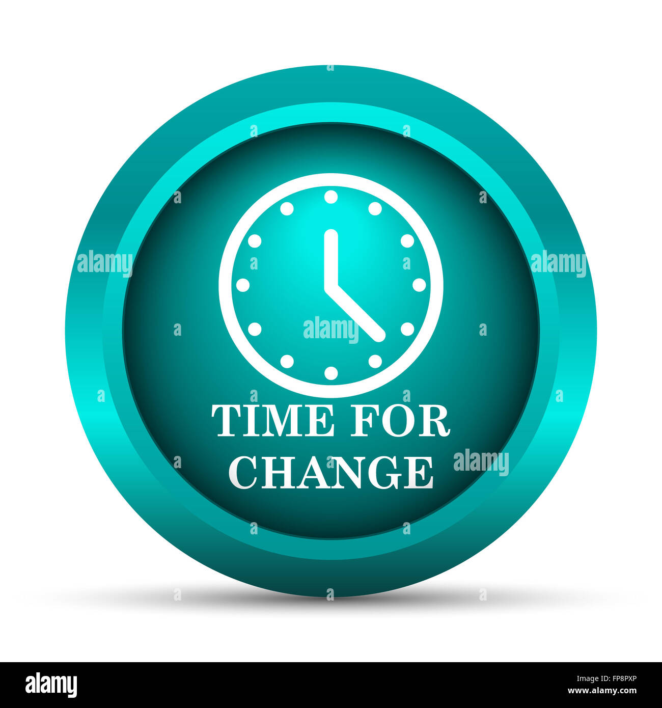 Time for change icon. Internet button on white background Stock Photo ...