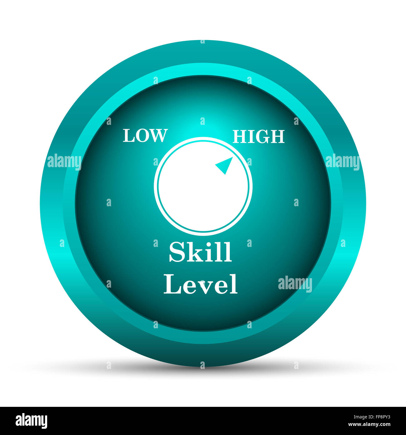 Skill level icon. Internet button on white background Stock Photo - Alamy